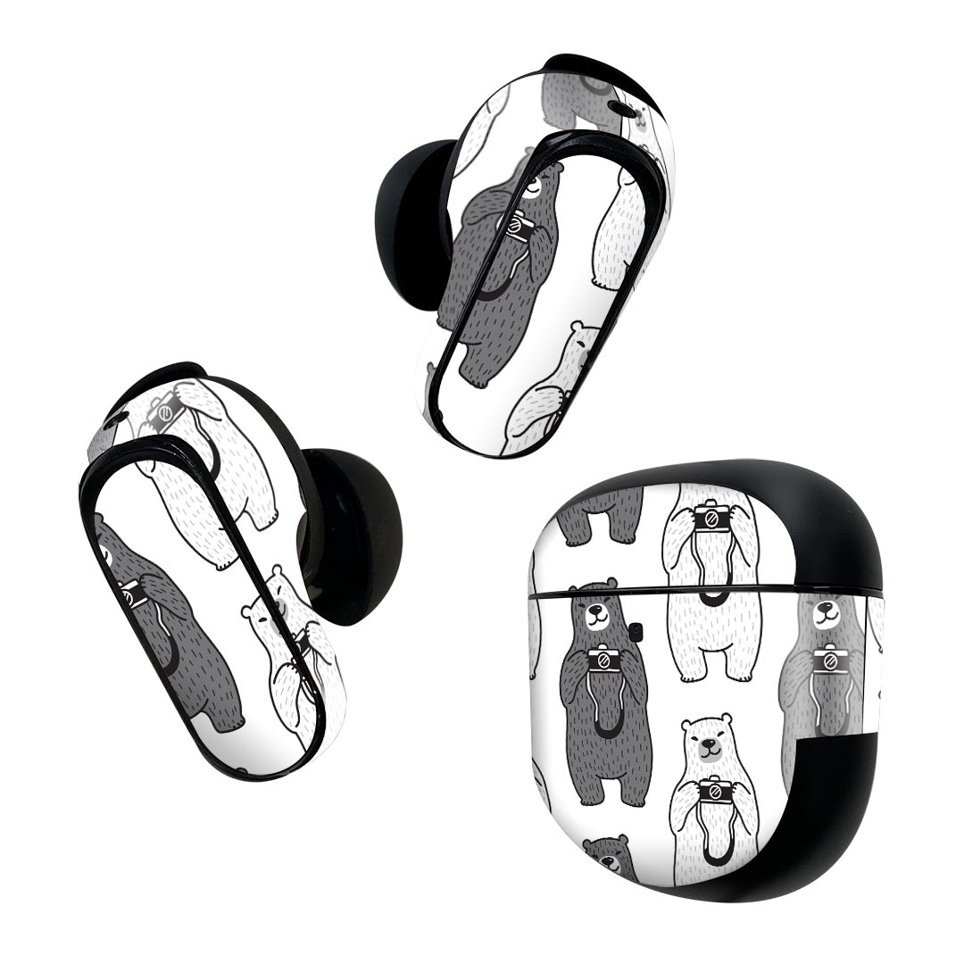 製品名 Bose QuietComfort Earbuds II 専用デザインスキンシール セット内容 Bose QuietComfort Earbuds II 専用シール　イヤホン（左右）3枚、充電ケース用シール 1枚AirPods第3世...