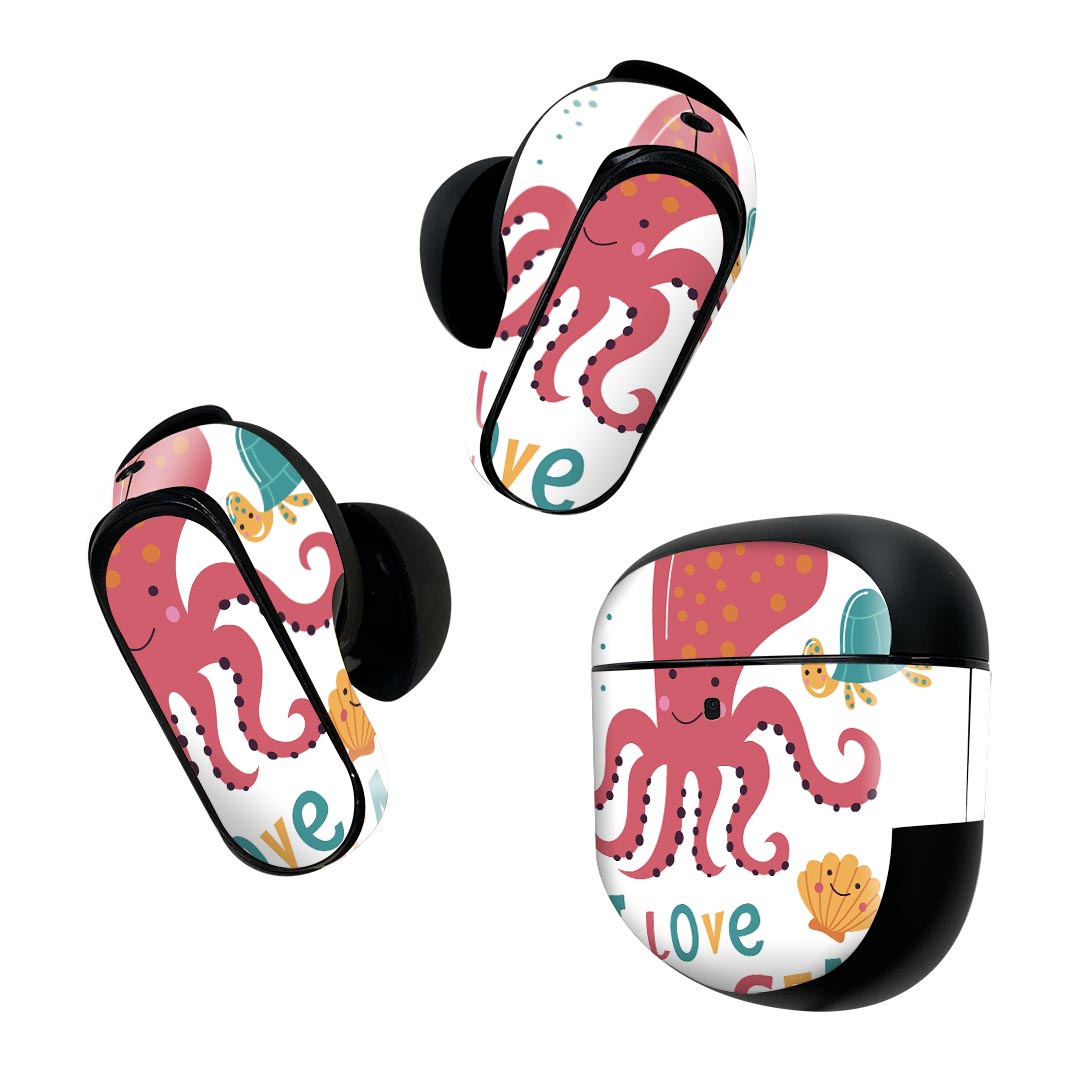 製品名 Bose QuietComfort Earbuds II 専用デザインスキンシール セット内容 Bose QuietComfort Earbuds II 専用シール　イヤホン（左右）3枚、充電ケース用シール 1枚AirPods第3世...