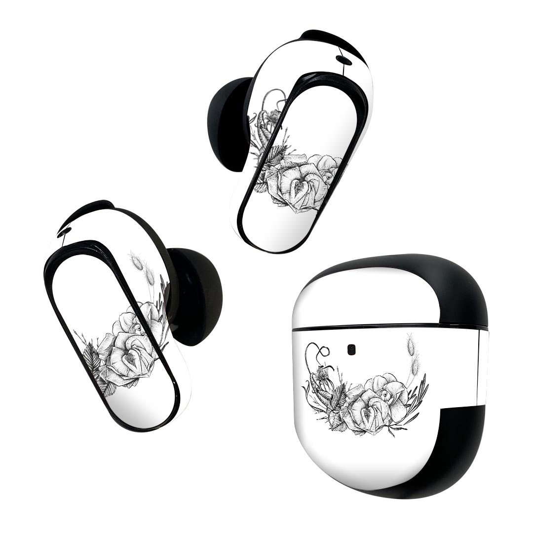 製品名 Bose QuietComfort Earbuds II 専用デザインスキンシール セット内容 Bose QuietComfort Earbuds II 専用シール　イヤホン（左右）3枚、充電ケース用シール 1枚AirPods第3世...