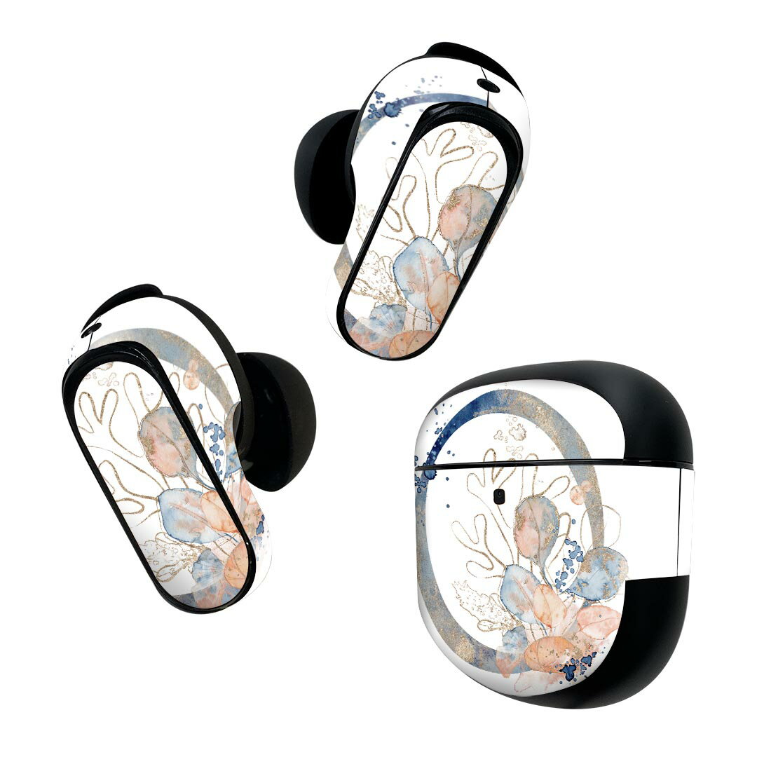製品名 Bose QuietComfort Earbuds II 専用デザインスキンシール セット内容 Bose QuietComfort Earbuds II 専用シール　イヤホン（左右）3枚、充電ケース用シール 1枚AirPods第3世...