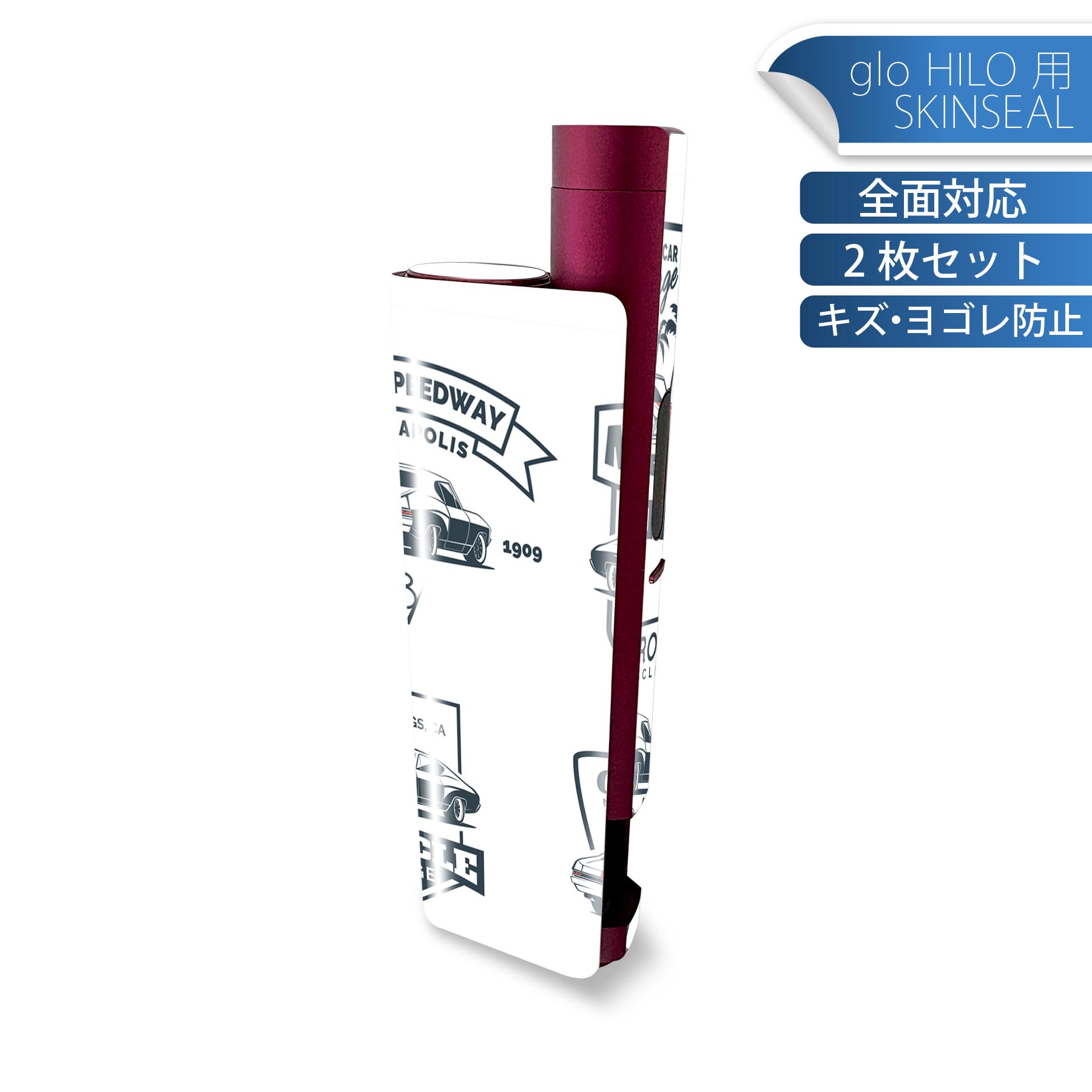 商品特徴・貼るだけでかんたん着せ替え、glo HILO plus 専用デザインスキンシール・高精細プリントで写真と遜色のない仕上がり！半光沢シートでしっとりツヤのある表現力・正面に加え、天面・底面シールがセットで一体感アップ！・ちょっとした...