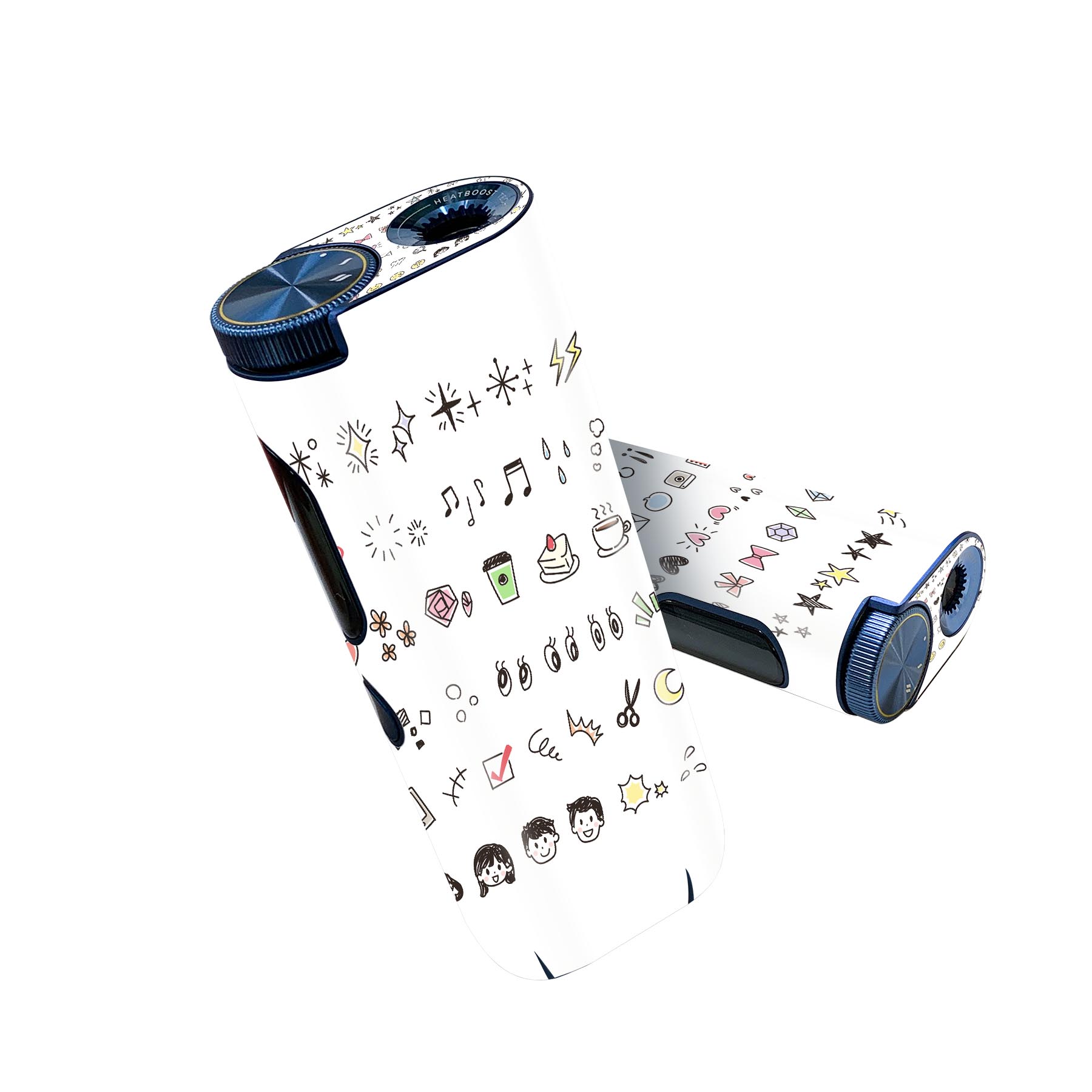 商品特徴・貼るだけでかんたん着せ替え、glo hyper pro 専用デザインスキンシール・高精細プリントで写真と遜色のない仕上がり！半光沢シートでしっとりツヤのある表現力・側面2枚に加え、天面3枚がセットで失敗しても安心！・ちょっとしたす...