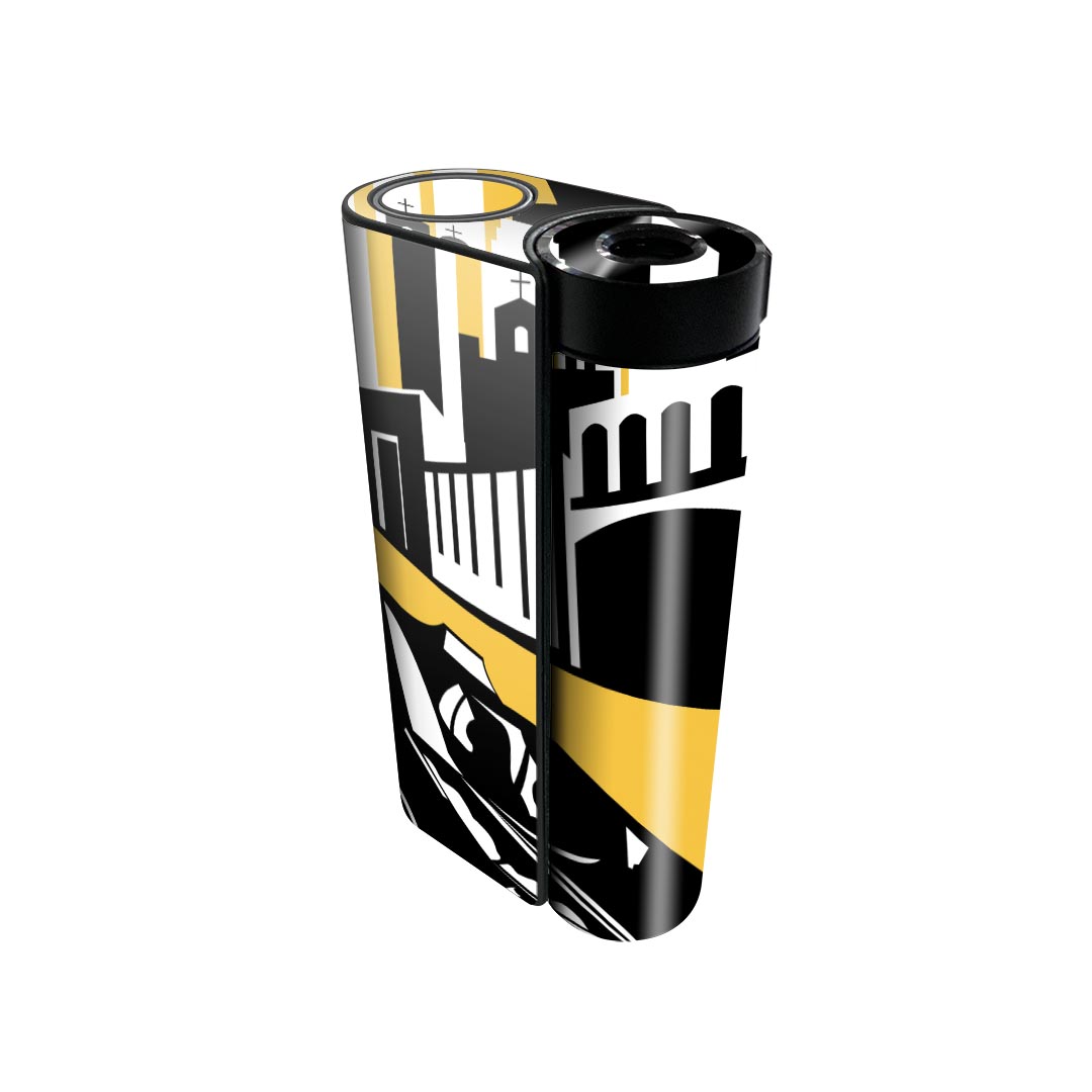 商品特徴・貼るだけでかんたん着せ替え、glo hyperx2 専用デザインスキンシール・高精細プリントで写真と遜色のない仕上がり！半光沢シートでしっとりツヤのある表現力・正面に加え、天面・底面シールがセットで一体感アップ！・ちょっとしたすり...