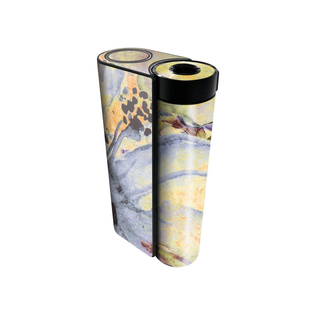 商品特徴・貼るだけでかんたん着せ替え、glo hyperx2 専用デザインスキンシール・高精細プリントで写真と遜色のない仕上がり！半光沢シートでしっとりツヤのある表現力・正面に加え、天面・底面シールがセットで一体感アップ！・ちょっとしたすり...