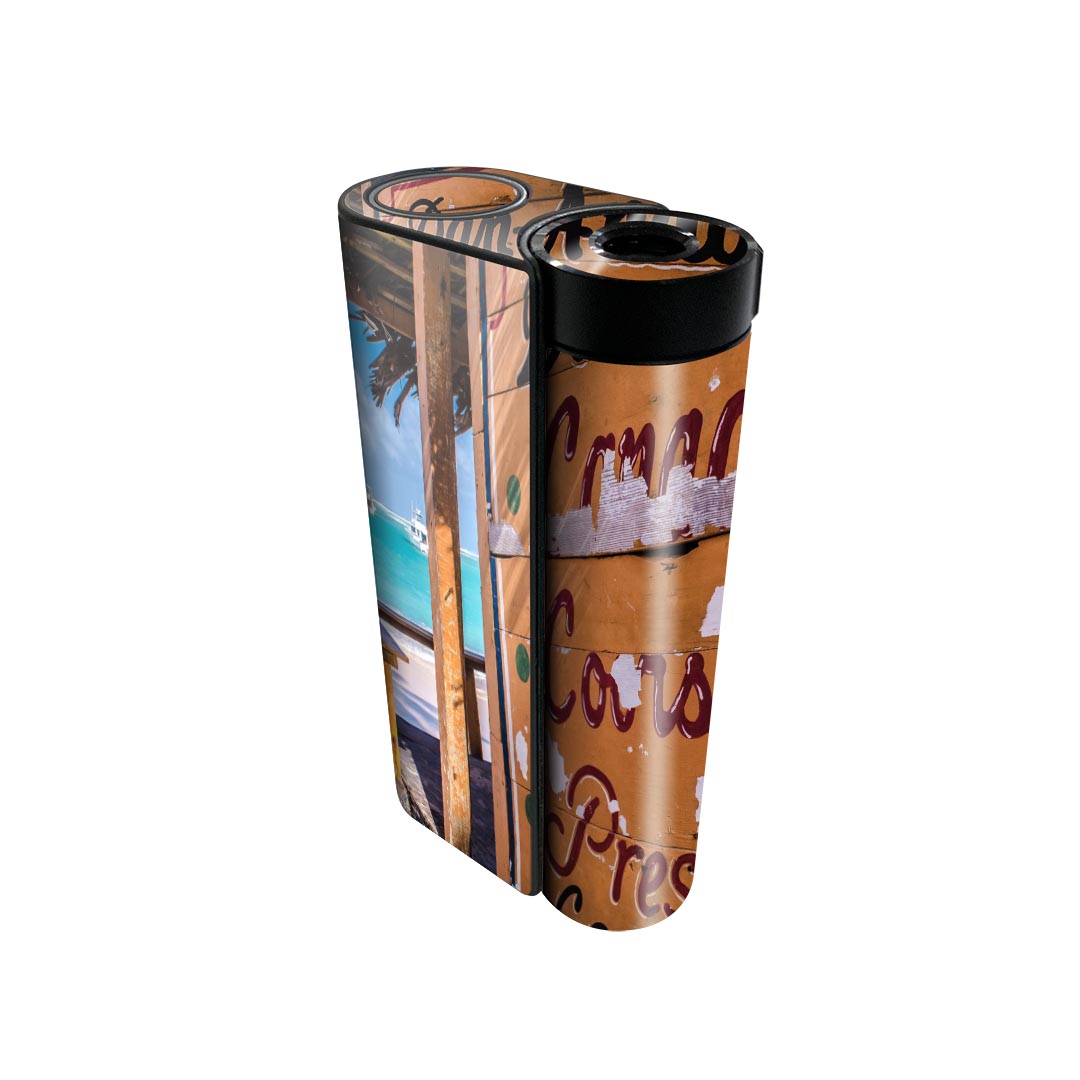 商品特徴・貼るだけでかんたん着せ替え、glo hyperx2 専用デザインスキンシール・高精細プリントで写真と遜色のない仕上がり！半光沢シートでしっとりツヤのある表現力・正面に加え、天面・底面シールがセットで一体感アップ！・ちょっとしたすり...