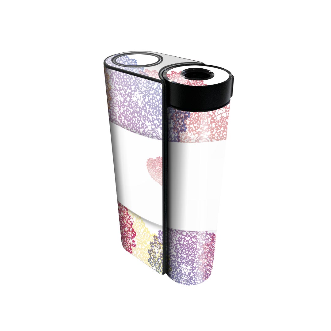 商品特徴・貼るだけでかんたん着せ替え、glo hyperx2 専用デザインスキンシール・高精細プリントで写真と遜色のない仕上がり！半光沢シートでしっとりツヤのある表現力・正面に加え、天面・底面シールがセットで一体感アップ！・ちょっとしたすり...