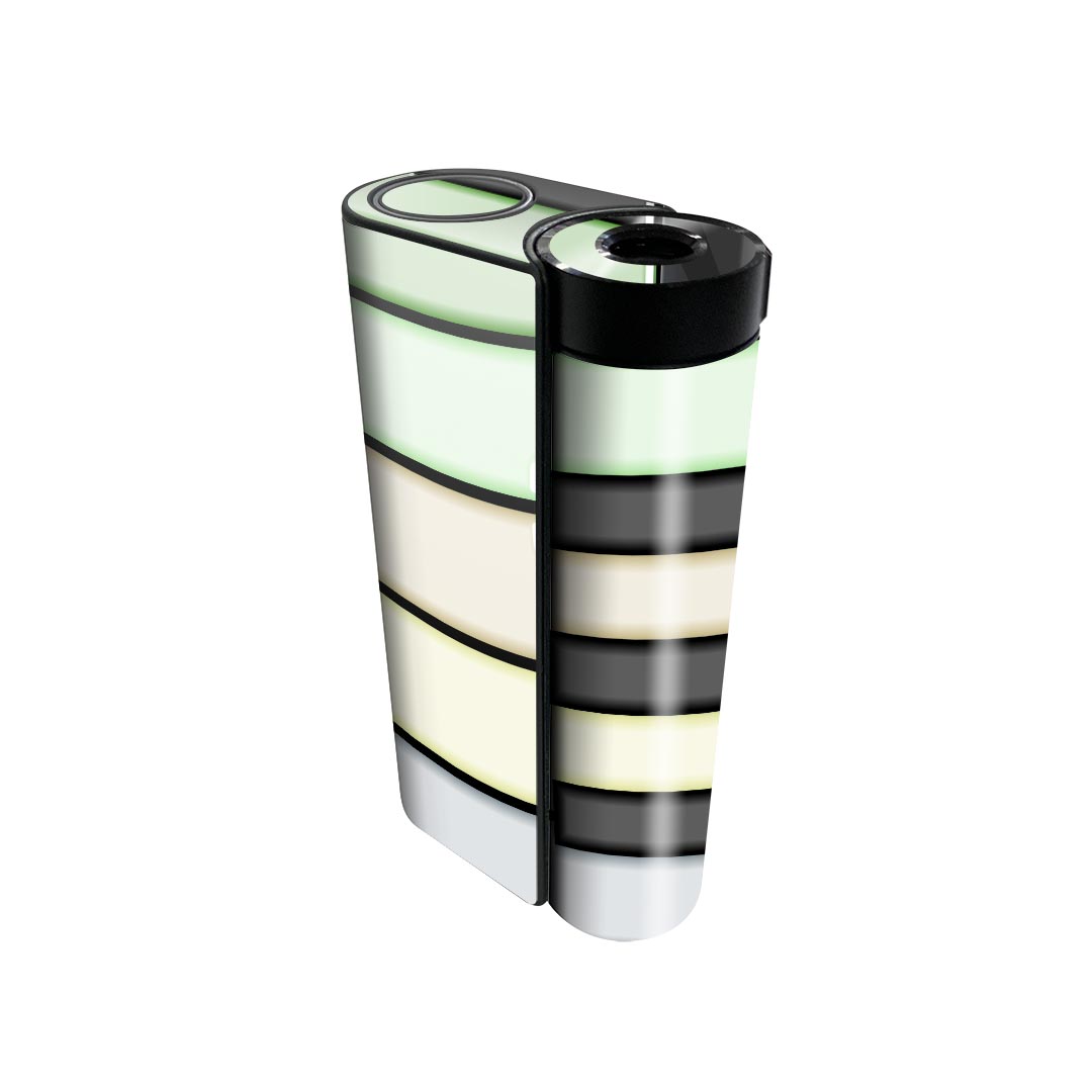 商品特徴・貼るだけでかんたん着せ替え、glo hyperx2 専用デザインスキンシール・高精細プリントで写真と遜色のない仕上がり！半光沢シートでしっとりツヤのある表現力・正面に加え、天面・底面シールがセットで一体感アップ！・ちょっとしたすり...