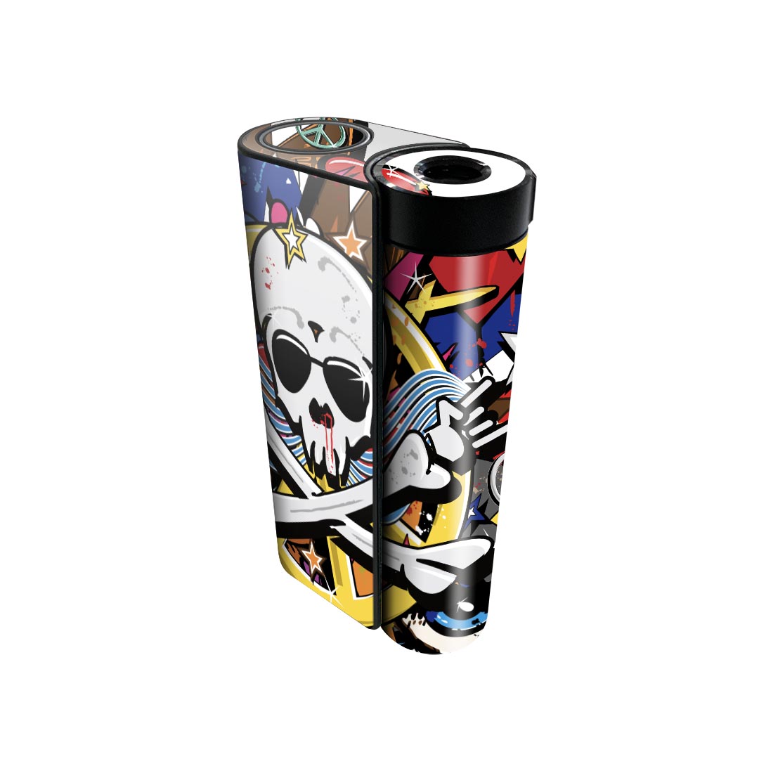 商品特徴・貼るだけでかんたん着せ替え、glo hyperx2 専用デザインスキンシール・高精細プリントで写真と遜色のない仕上がり！半光沢シートでしっとりツヤのある表現力・正面に加え、天面・底面シールがセットで一体感アップ！・ちょっとしたすり...