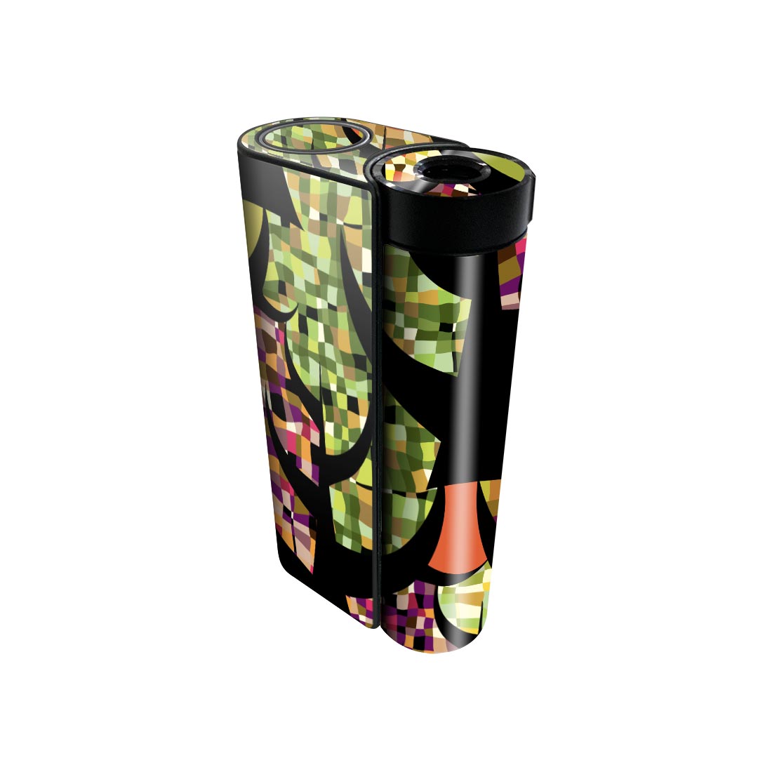 商品特徴・貼るだけでかんたん着せ替え、glo hyperx2 専用デザインスキンシール・高精細プリントで写真と遜色のない仕上がり！半光沢シートでしっとりツヤのある表現力・正面に加え、天面・底面シールがセットで一体感アップ！・ちょっとしたすり...