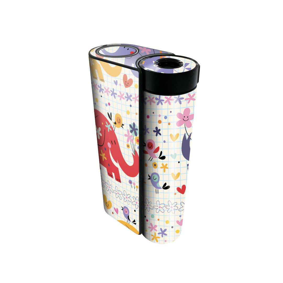 商品特徴・貼るだけでかんたん着せ替え、glo hyperx2 専用デザインスキンシール・高精細プリントで写真と遜色のない仕上がり！半光沢シートでしっとりツヤのある表現力・正面に加え、天面・底面シールがセットで一体感アップ！・ちょっとしたすり...