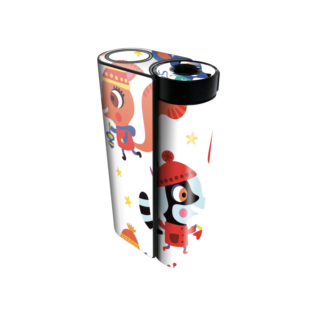 商品特徴・貼るだけでかんたん着せ替え、glo hyperx2 専用デザインスキンシール・高精細プリントで写真と遜色のない仕上がり！半光沢シートでしっとりツヤのある表現力・正面に加え、天面・底面シールがセットで一体感アップ！・ちょっとしたすり...