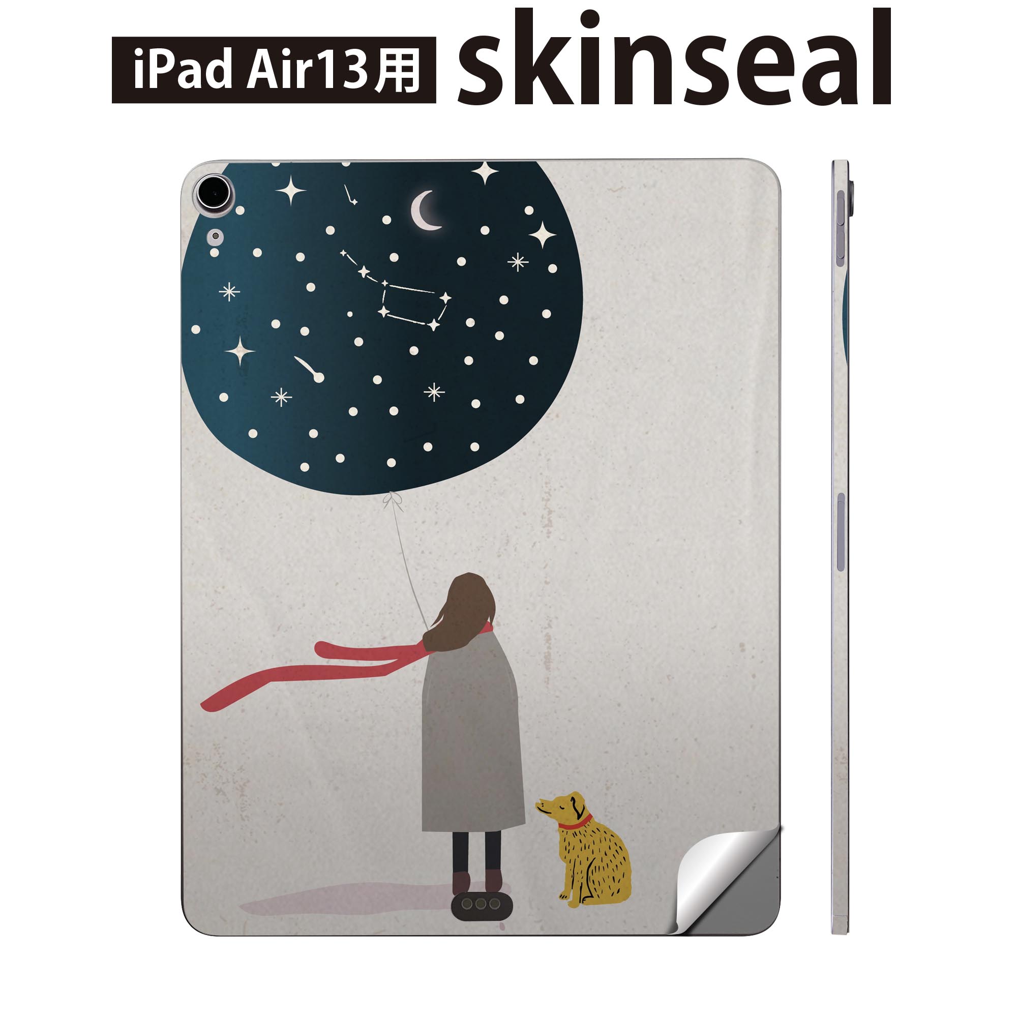 商品特徴・貼るだけでおしゃれに簡単着せ替え、iPadair 13 全面デザインスキンシール！・高精細プリントで写真と遜色がない仕上がり！・ちょっとしたすり傷から端末を保護！・「裸で持つ派」の人にはもちろん、お手持ちのクリアケース付けてもOK...