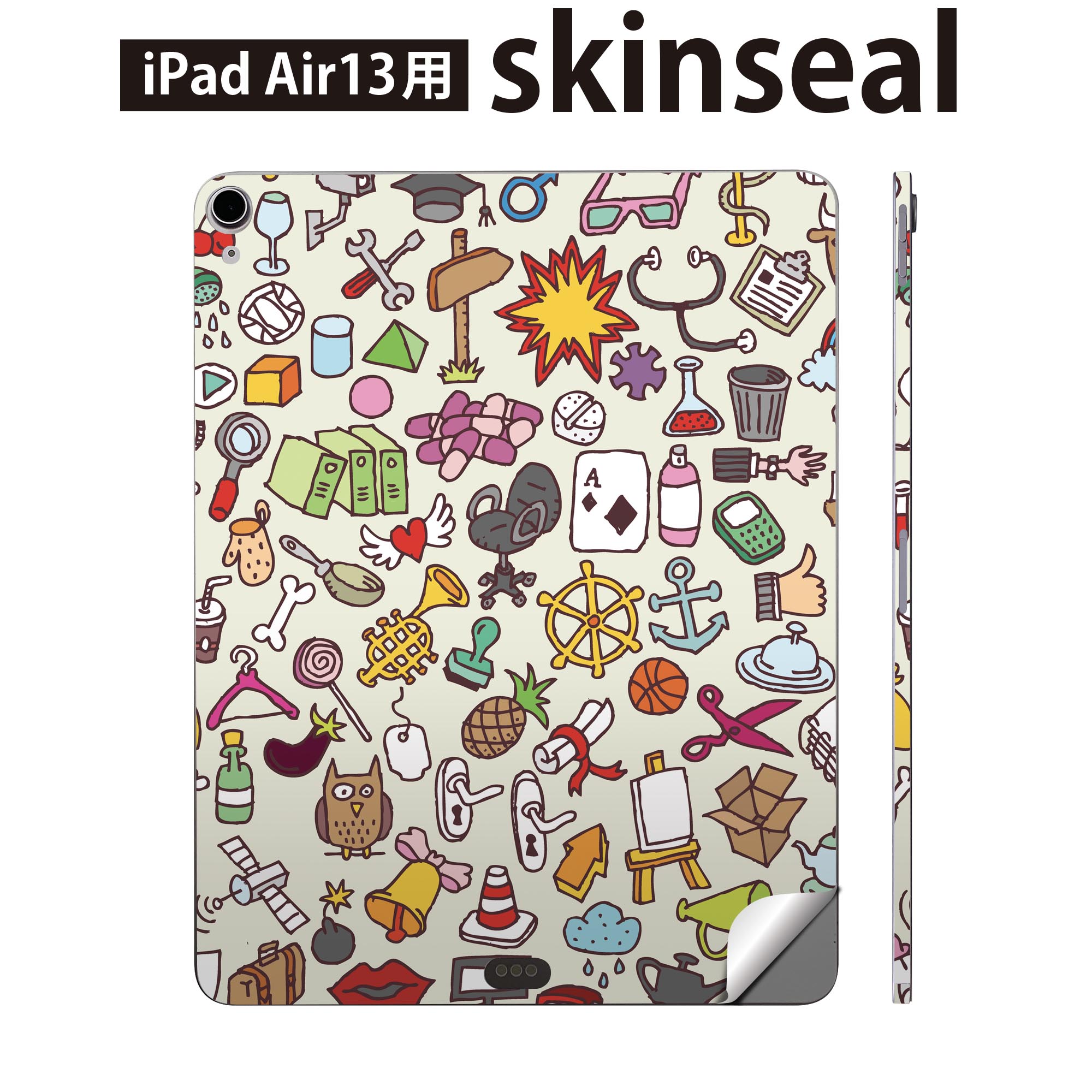 商品特徴・貼るだけでおしゃれに簡単着せ替え、iPadair 13 全面デザインスキンシール！・高精細プリントで写真と遜色がない仕上がり！・ちょっとしたすり傷から端末を保護！・「裸で持つ派」の人にはもちろん、お手持ちのクリアケース付けてもOK...