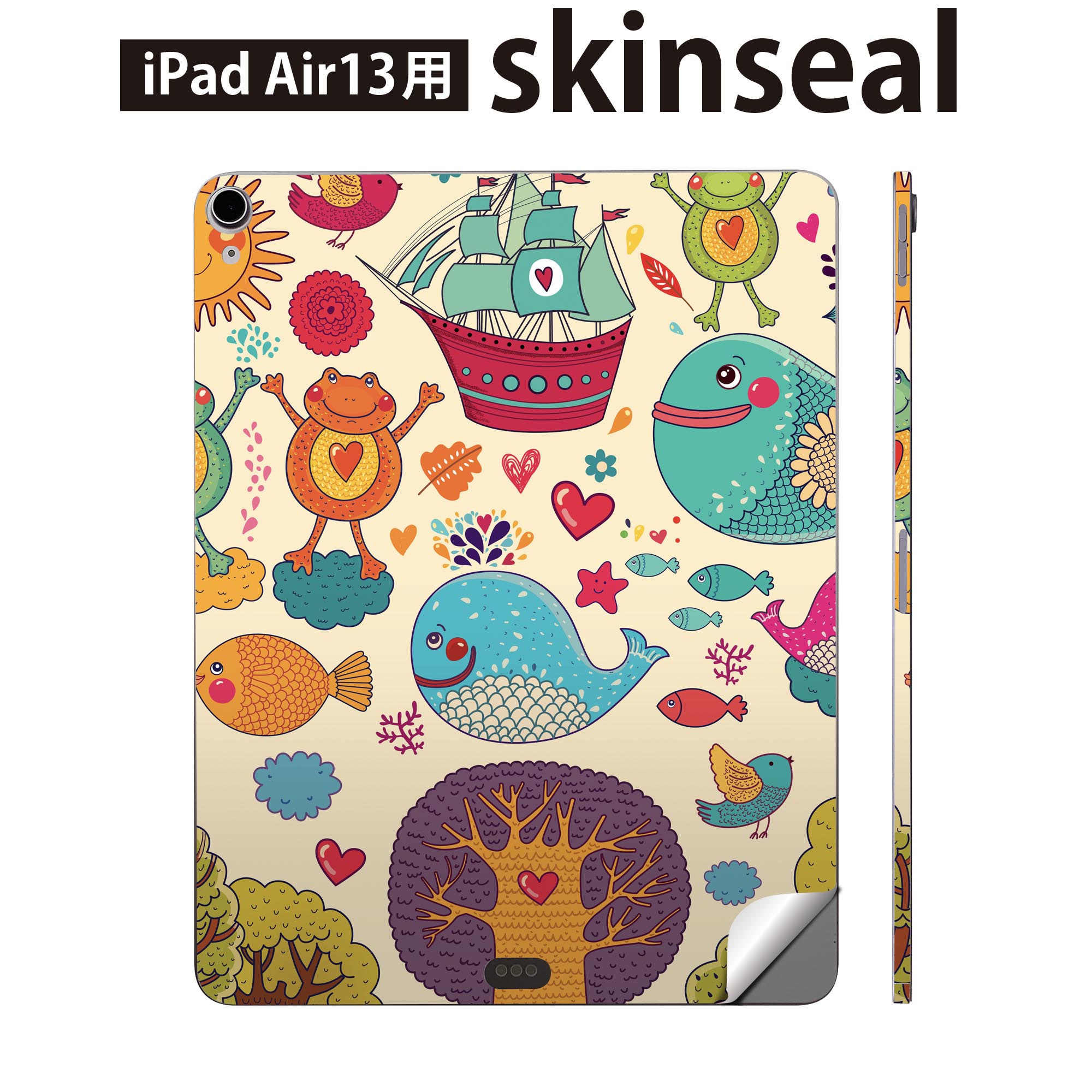 商品特徴・貼るだけでおしゃれに簡単着せ替え、iPadair 13 全面デザインスキンシール！・高精細プリントで写真と遜色がない仕上がり！・ちょっとしたすり傷から端末を保護！・「裸で持つ派」の人にはもちろん、お手持ちのクリアケース付けてもOK...