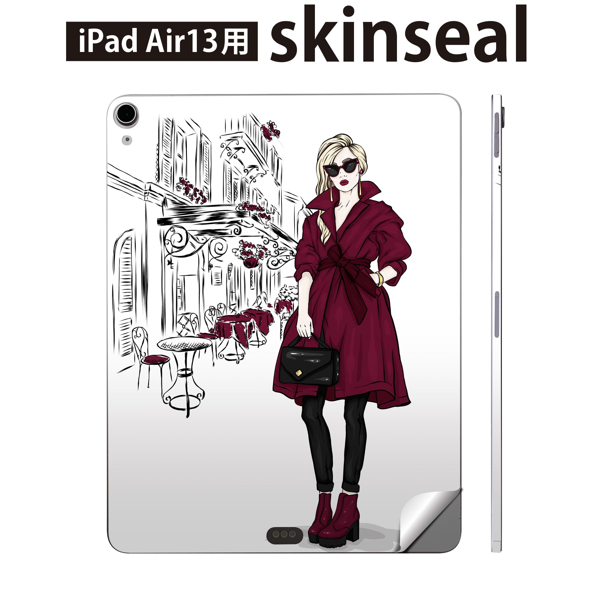 商品特徴・貼るだけでおしゃれに簡単着せ替え、iPadair 13 全面デザインスキンシール！・高精細プリントで写真と遜色がない仕上がり！・ちょっとしたすり傷から端末を保護！・「裸で持つ派」の人にはもちろん、お手持ちのクリアケース付けてもOK...