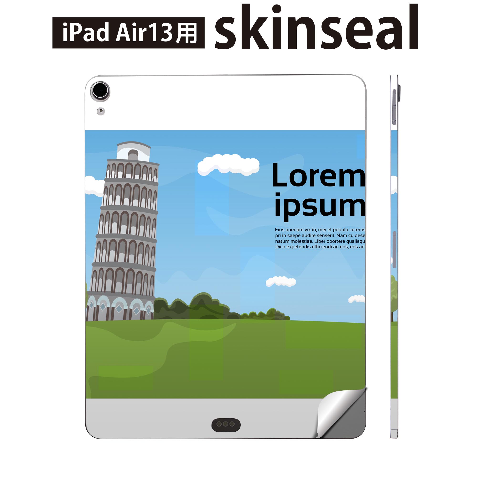 商品特徴・貼るだけでおしゃれに簡単着せ替え、iPadair 13 全面デザインスキンシール！・高精細プリントで写真と遜色がない仕上がり！・ちょっとしたすり傷から端末を保護！・「裸で持つ派」の人にはもちろん、お手持ちのクリアケース付けてもOK...