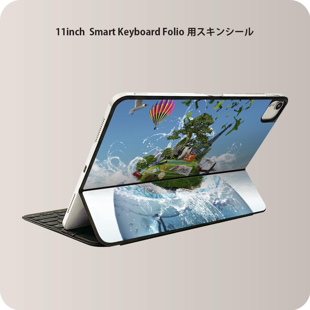 商品特徴・貼るだけでおしゃれに簡単着せ替え、iPad 11inch用 Smart Keyboard Folio 全面デザインスキンシール！・高精細プリントで写真と遜色がない仕上がり！・ちょっとしたすり傷から端末を保護！・「裸で持つ派」の人に...