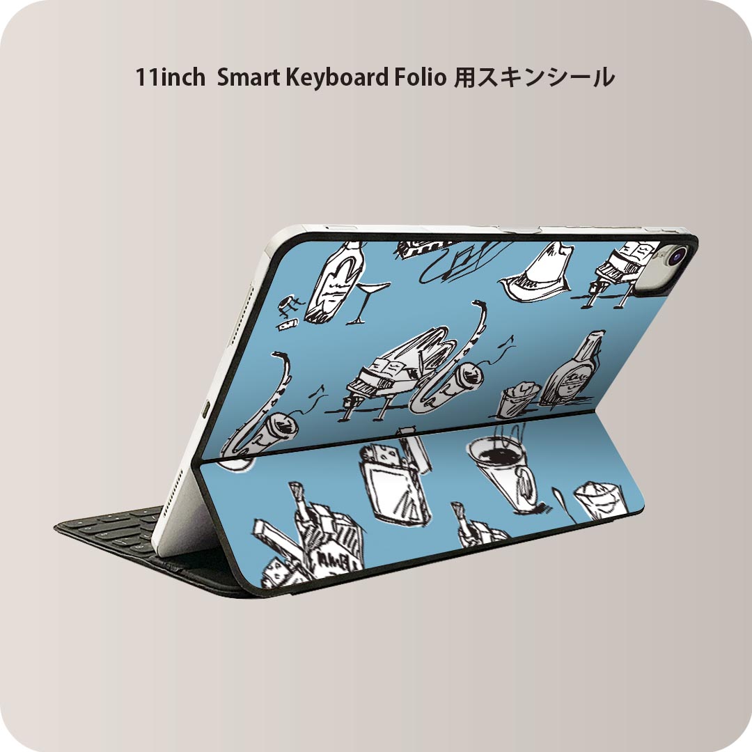 商品特徴・貼るだけでおしゃれに簡単着せ替え、iPad 11inch用 Smart Keyboard Folio 全面デザインスキンシール！・高精細プリントで写真と遜色がない仕上がり！・ちょっとしたすり傷から端末を保護！・「裸で持つ派」の人に...