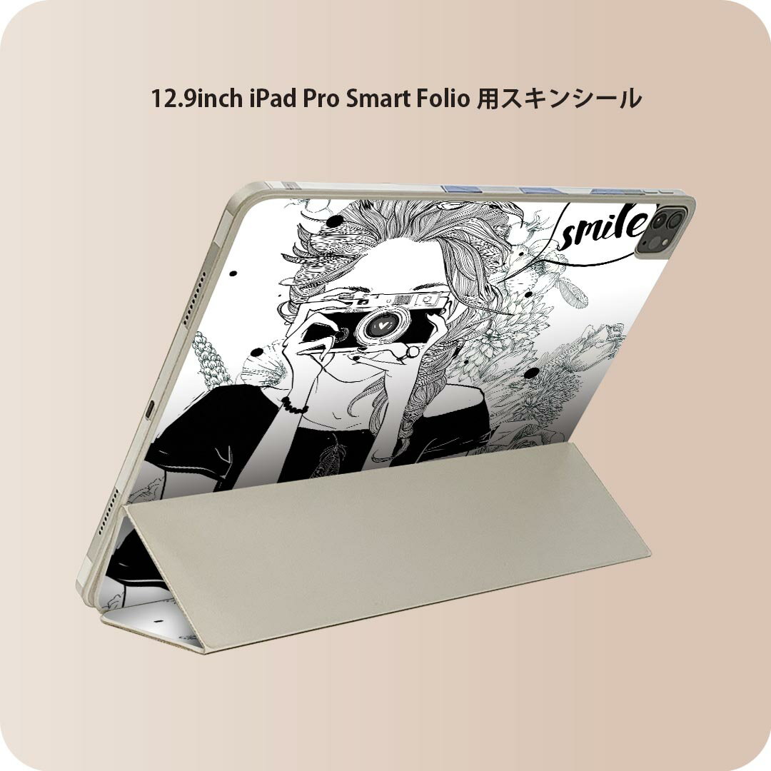 商品特徴・貼るだけでおしゃれに簡単着せ替え、iPad Smart Folio 用 12.9インチ 全面デザインスキンシール！・高精細プリントで写真と遜色がない仕上がり！・ちょっとしたすり傷から端末を保護！・「裸で持つ派」の人にはもちろん、お...