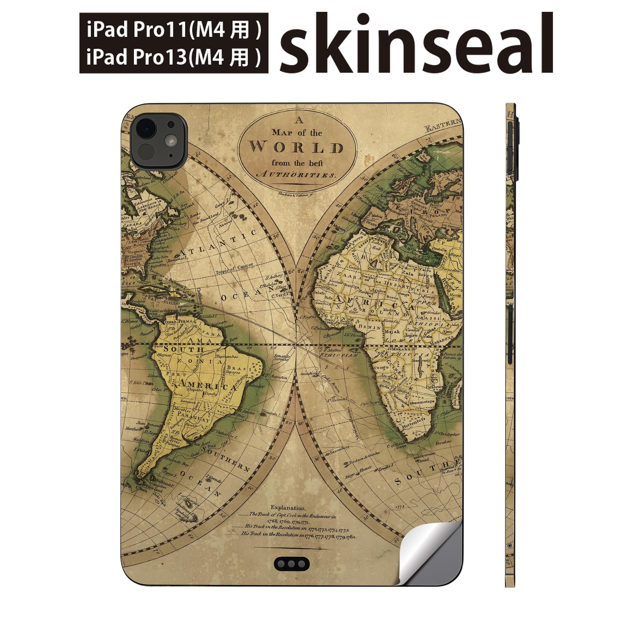 商品特徴・貼るだけでかんたん着せ替え、iPadpro11・13専用デザインスキンシール・高精細プリントで写真と遜色のない仕上がり！半光沢シートでしっとりツヤのある表現力・ちょっとしたすり傷からMacBook本体を保護・接着部はエアフリー素材...