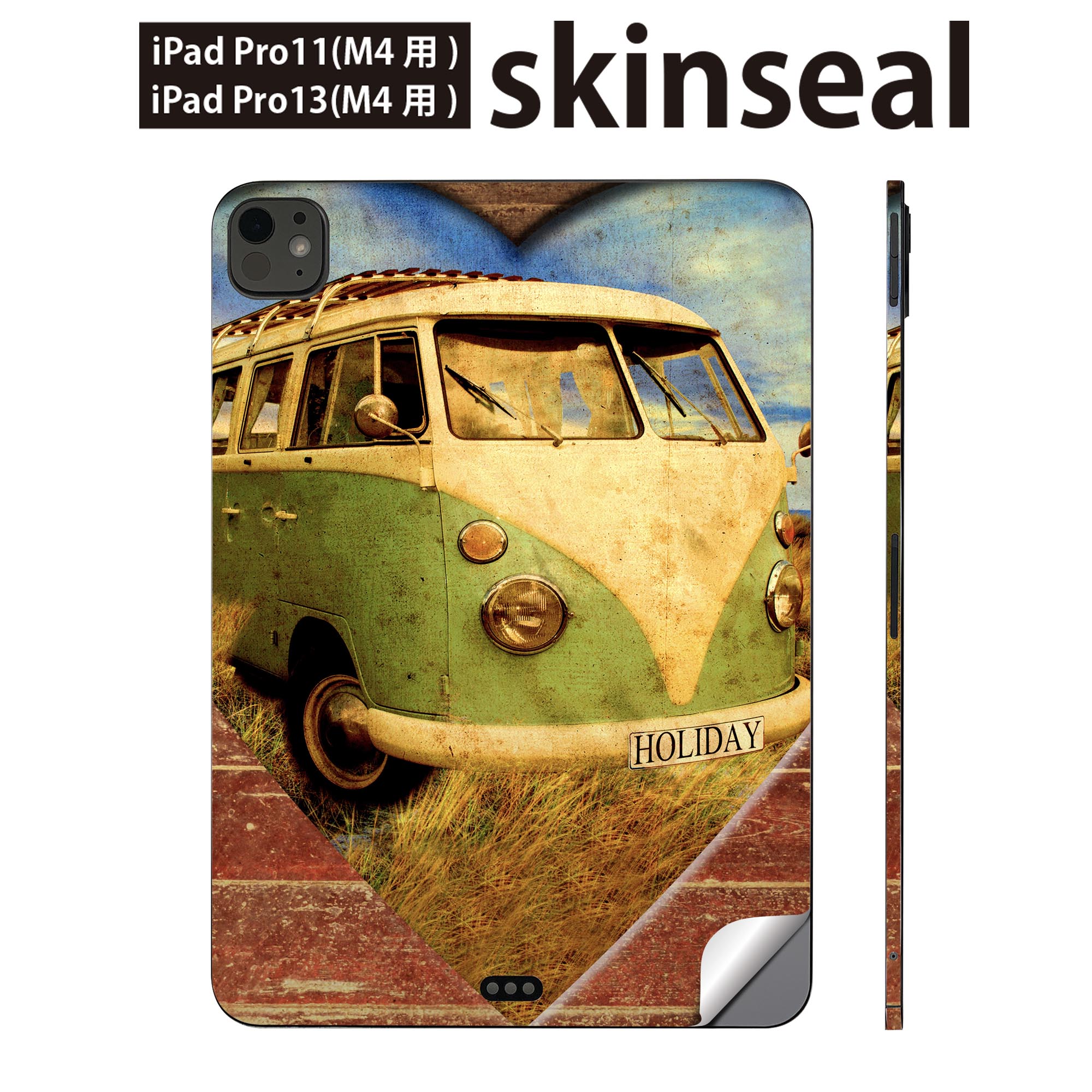 商品特徴・貼るだけでかんたん着せ替え、iPadpro11・13専用デザインスキンシール・高精細プリントで写真と遜色のない仕上がり！半光沢シートでしっとりツヤのある表現力・ちょっとしたすり傷からMacBook本体を保護・接着部はエアフリー素材...