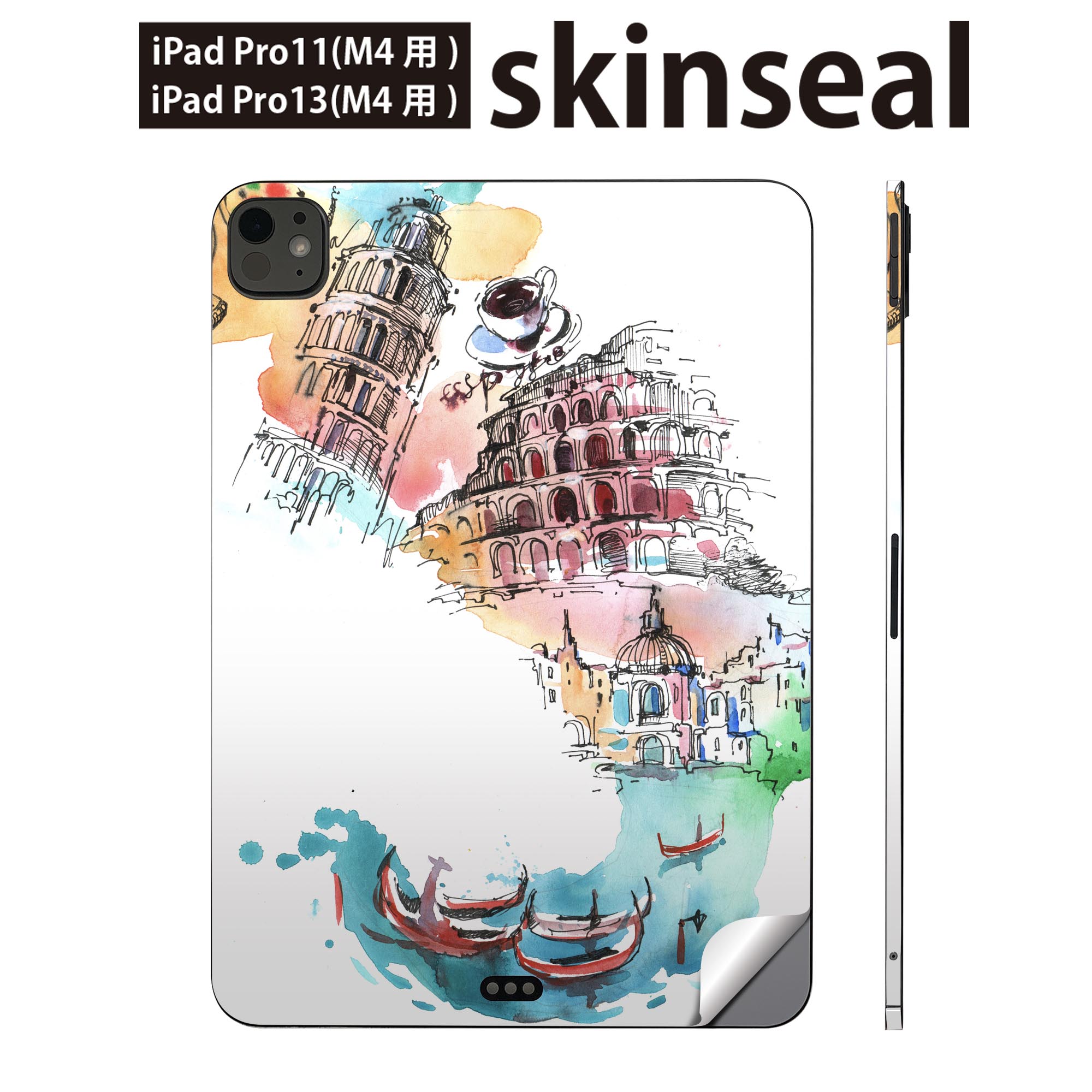 商品特徴・貼るだけでかんたん着せ替え、iPadpro11・13専用デザインスキンシール・高精細プリントで写真と遜色のない仕上がり！半光沢シートでしっとりツヤのある表現力・ちょっとしたすり傷からMacBook本体を保護・接着部はエアフリー素材...