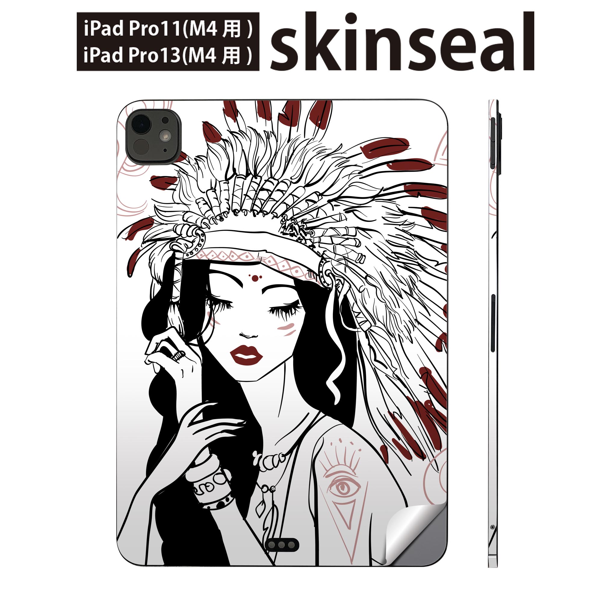 商品特徴・貼るだけでかんたん着せ替え、iPadpro11・13専用デザインスキンシール・高精細プリントで写真と遜色のない仕上がり！半光沢シートでしっとりツヤのある表現力・ちょっとしたすり傷からMacBook本体を保護・接着部はエアフリー素材...