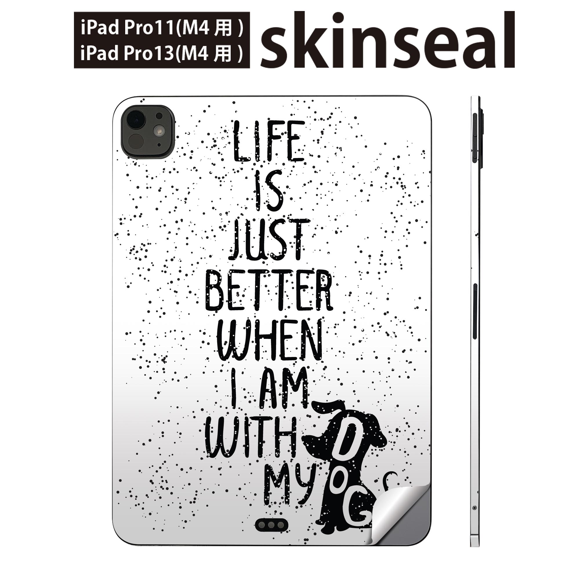 商品特徴・貼るだけでかんたん着せ替え、iPadpro11・13専用デザインスキンシール・高精細プリントで写真と遜色のない仕上がり！半光沢シートでしっとりツヤのある表現力・ちょっとしたすり傷からMacBook本体を保護・接着部はエアフリー素材...