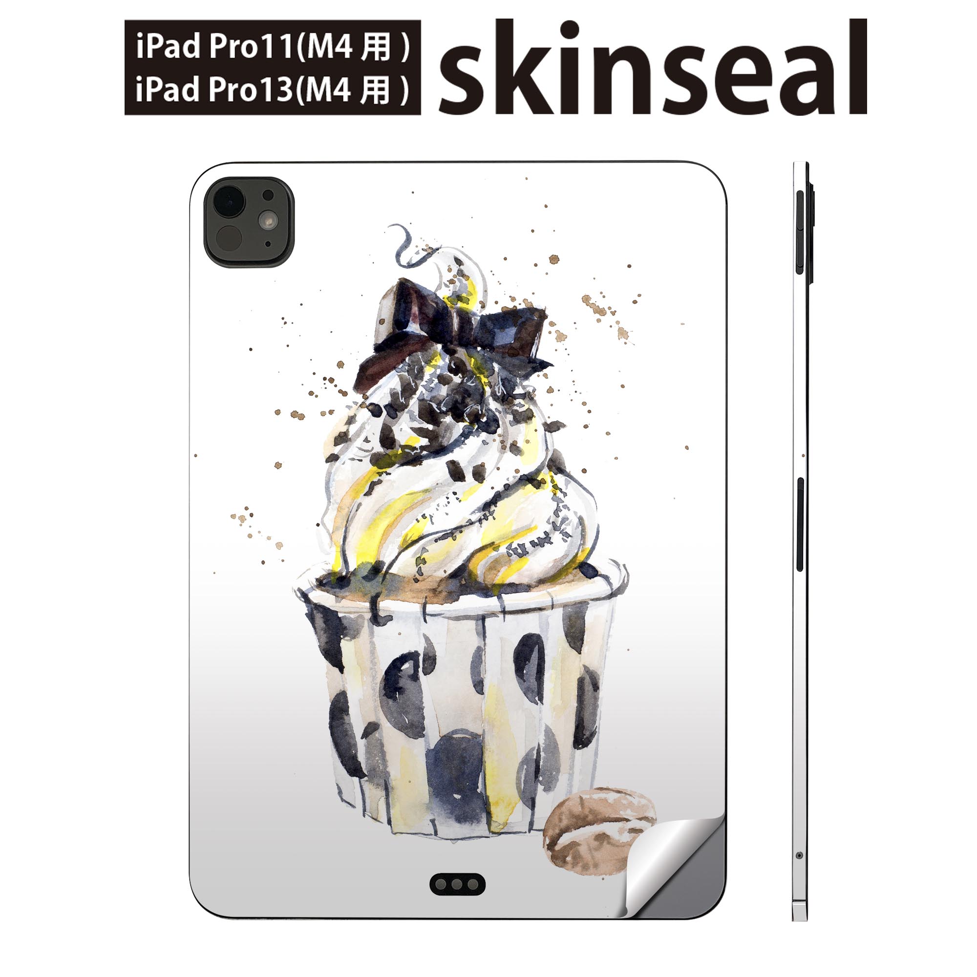 商品特徴・貼るだけでかんたん着せ替え、iPadpro11・13専用デザインスキンシール・高精細プリントで写真と遜色のない仕上がり！半光沢シートでしっとりツヤのある表現力・ちょっとしたすり傷からMacBook本体を保護・接着部はエアフリー素材...