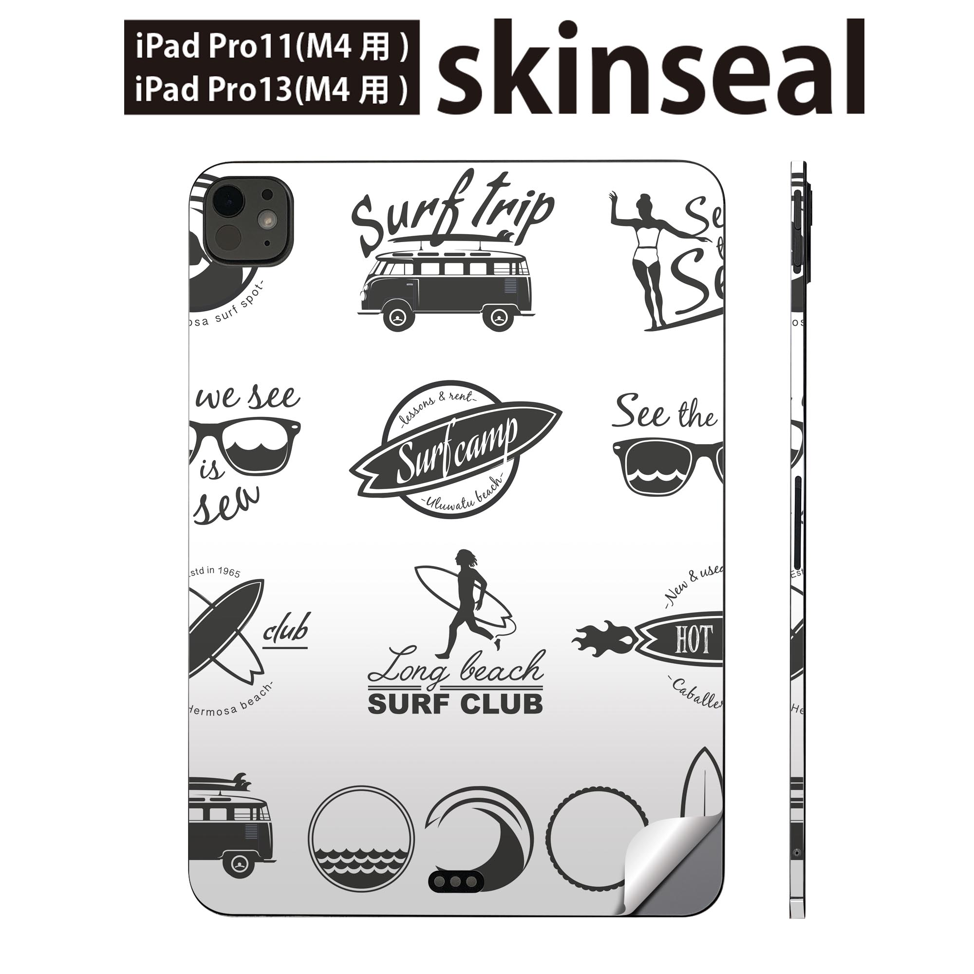商品特徴・貼るだけでかんたん着せ替え、iPadpro11・13専用デザインスキンシール・高精細プリントで写真と遜色のない仕上がり！半光沢シートでしっとりツヤのある表現力・ちょっとしたすり傷からMacBook本体を保護・接着部はエアフリー素材...