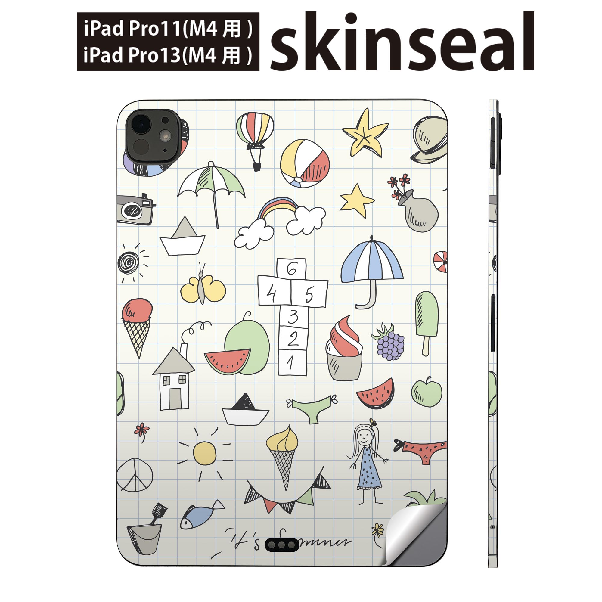 商品特徴・貼るだけでかんたん着せ替え、iPadpro11・13専用デザインスキンシール・高精細プリントで写真と遜色のない仕上がり！半光沢シートでしっとりツヤのある表現力・ちょっとしたすり傷からMacBook本体を保護・接着部はエアフリー素材...