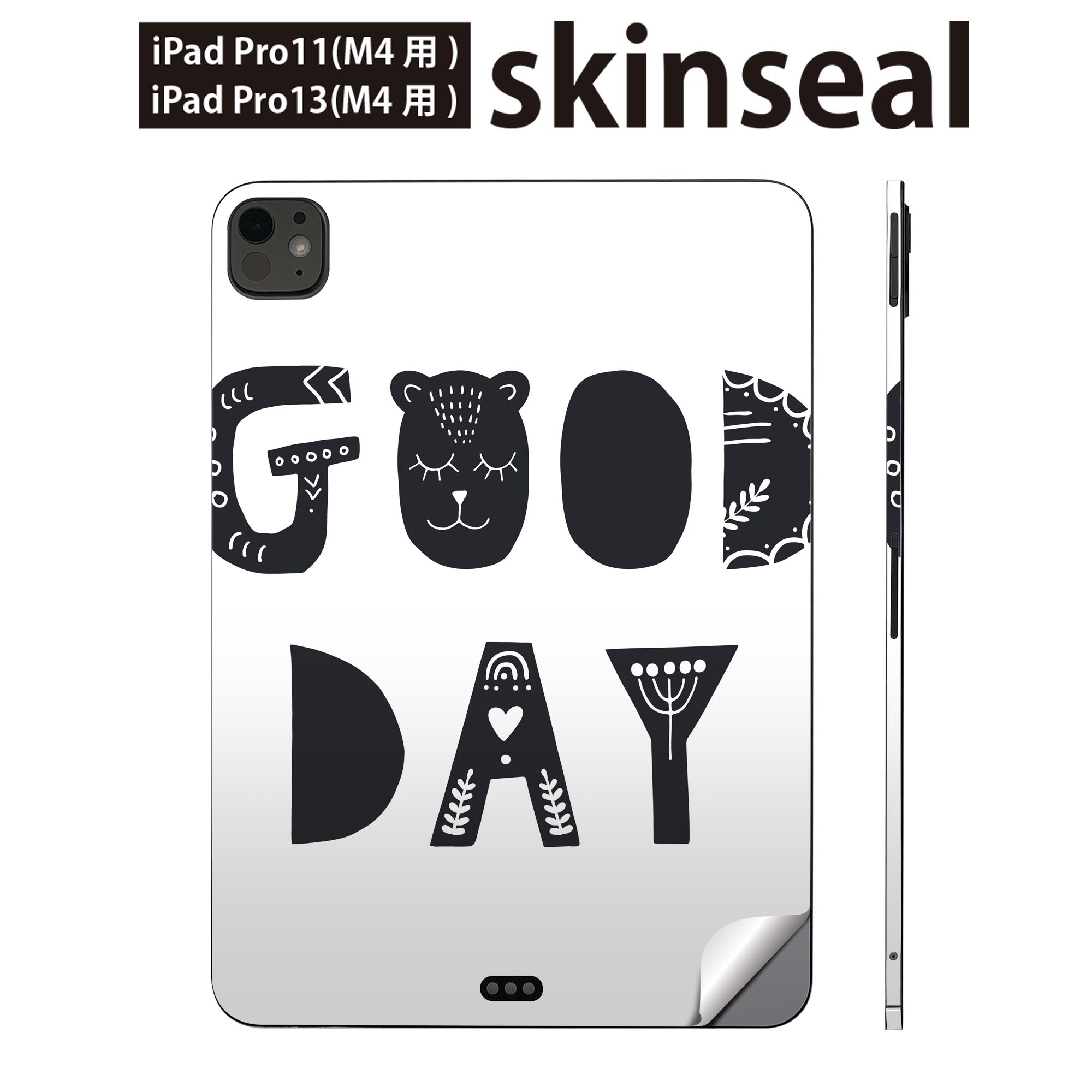 商品特徴・貼るだけでかんたん着せ替え、iPadpro11・13専用デザインスキンシール・高精細プリントで写真と遜色のない仕上がり！半光沢シートでしっとりツヤのある表現力・ちょっとしたすり傷からMacBook本体を保護・接着部はエアフリー素材...