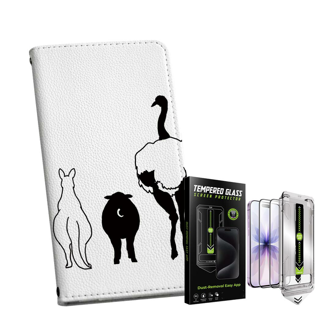 商品特徴・シームレスな全面デザイン（内側は落ち着いたオフホワイト）・外側は高品質の人工革を使用・内側にはスマホを装着するケースが付属・機種専用のカメラホール仕様でケースを装着したままの撮影が可能・ワンセグや動画の視聴に便利な横置きスタンド機...