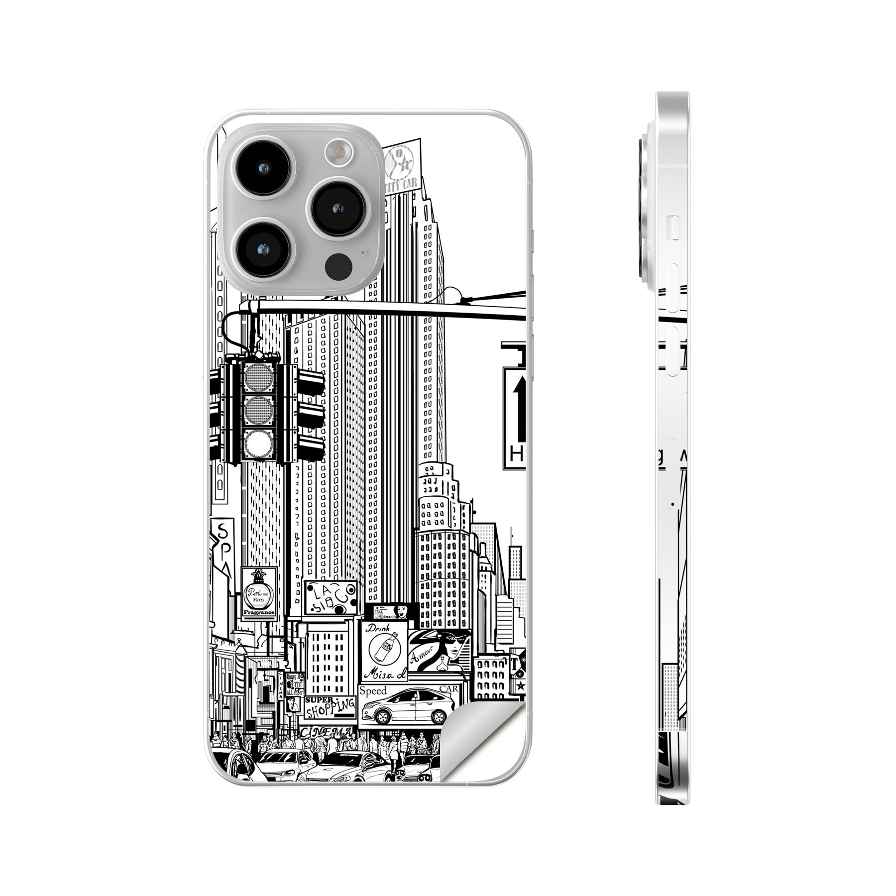 商品特徴・貼るだけでおしゃれに簡単着せ替え、スマホ用デザインスキンシール！・高精細プリントで写真と遜色のない仕上がり！半光沢シートはしっとりツヤのある表現力！・ちょっとしたすり傷からスマホを保護！・「裸で持つ派」の人にはもちろん、シールの上...