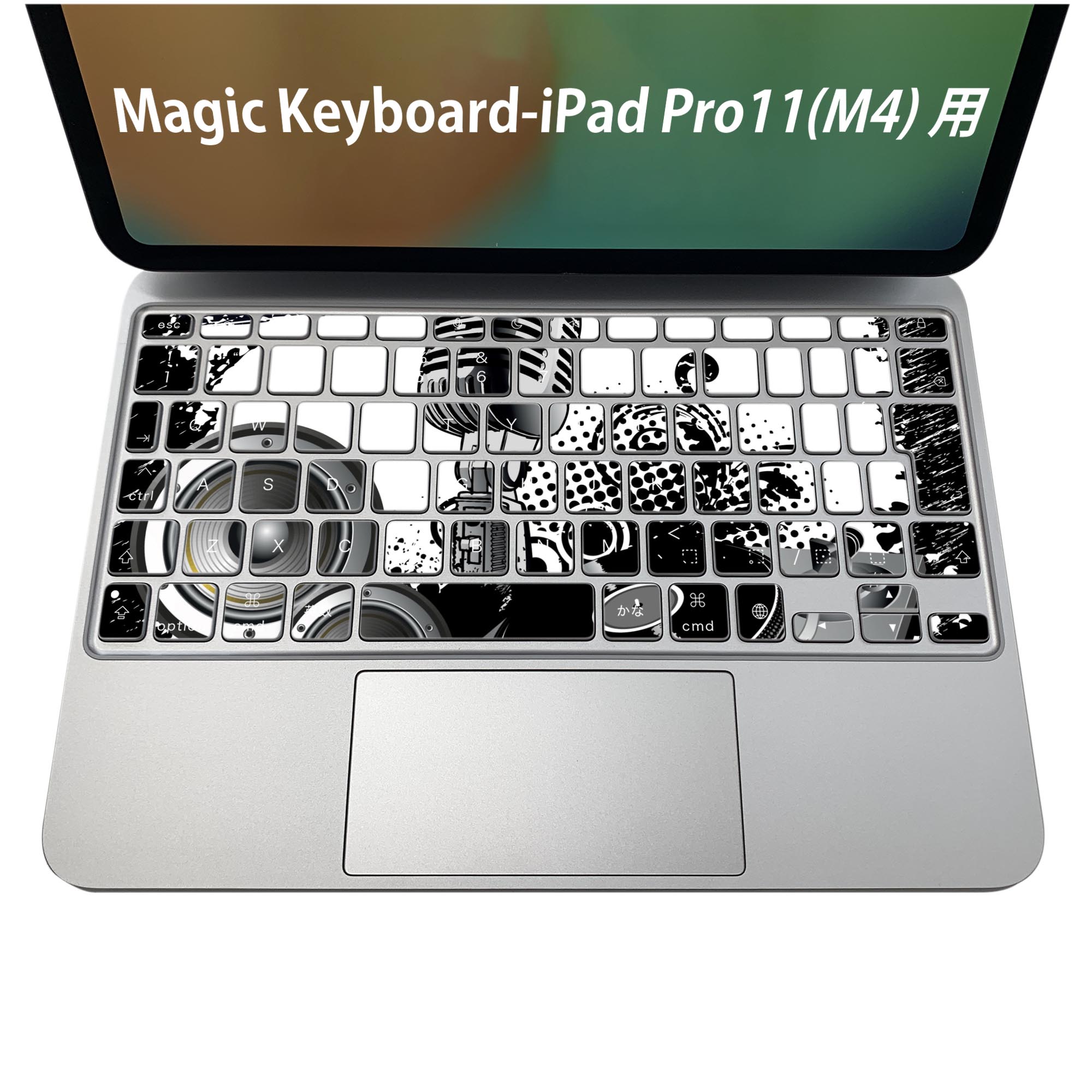 商品特徴・貼るだけでおしゃれに簡単着せ替え、iPadPro11・13（M4）Magic Keyboard KeyTop &nbsp; 全面デザインスキンシール！組み合わせ自由に選べるセット売り！・高精細プリントで写真と遜色がない仕上がり！ ...