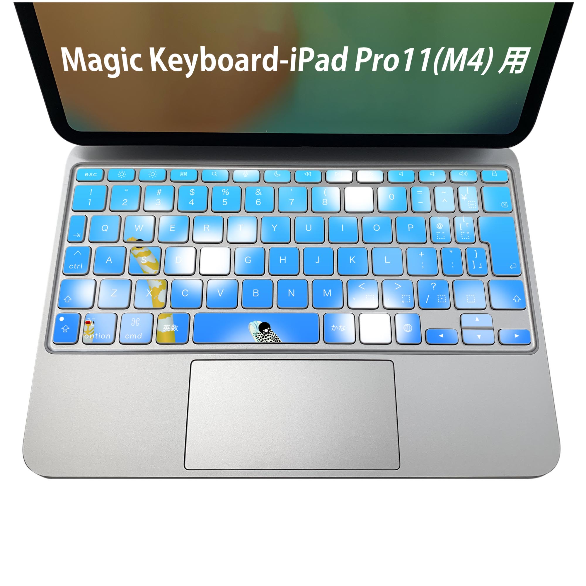 商品特徴・貼るだけでおしゃれに簡単着せ替え、iPadPro11・13（M4）Magic Keyboard KeyTop &nbsp; 全面デザインスキンシール！組み合わせ自由に選べるセット売り！・高精細プリントで写真と遜色がない仕上がり！ ...