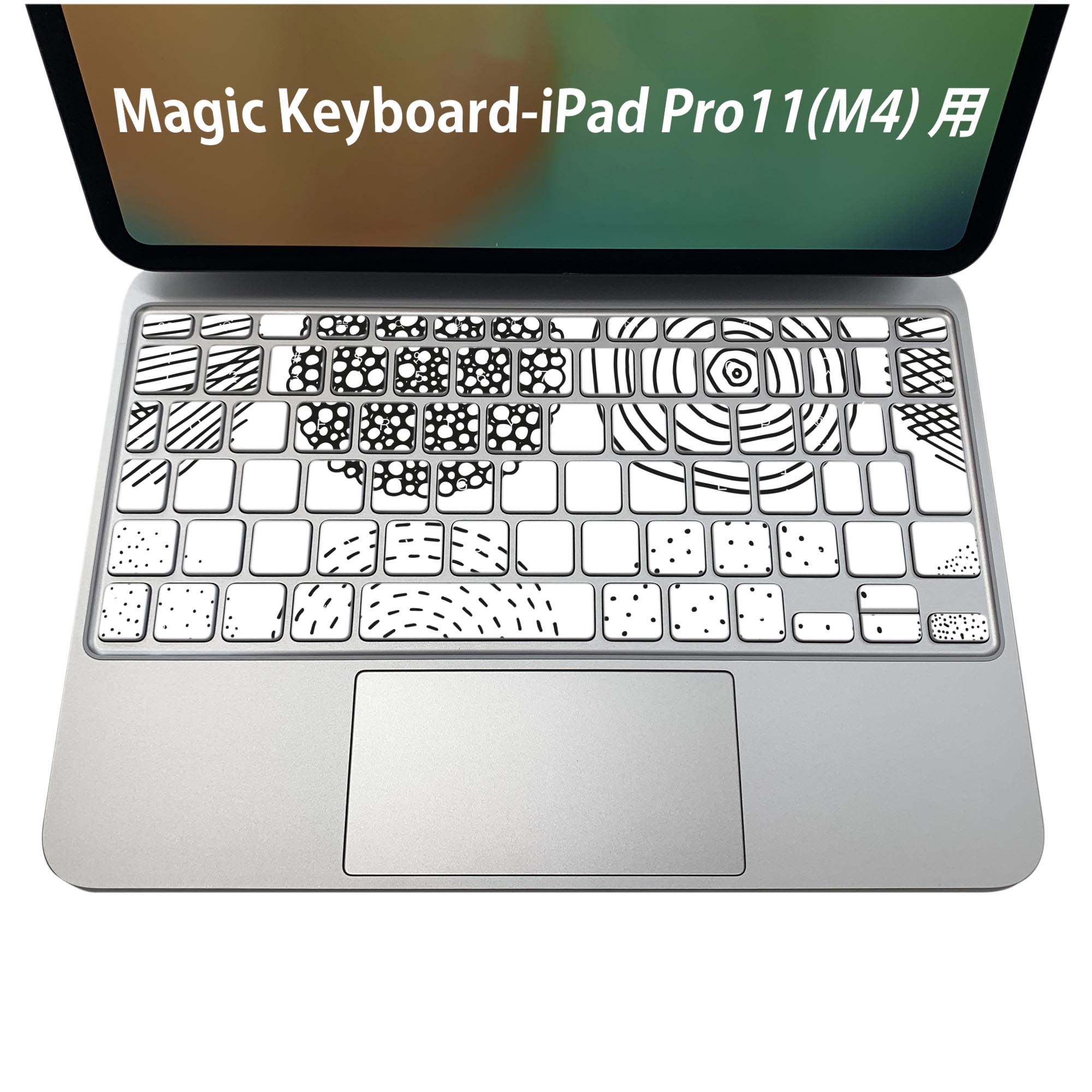 商品特徴・貼るだけでおしゃれに簡単着せ替え、iPadPro11・13（M4）Magic Keyboard KeyTop &nbsp; 全面デザインスキンシール！組み合わせ自由に選べるセット売り！・高精細プリントで写真と遜色がない仕上がり！ ...