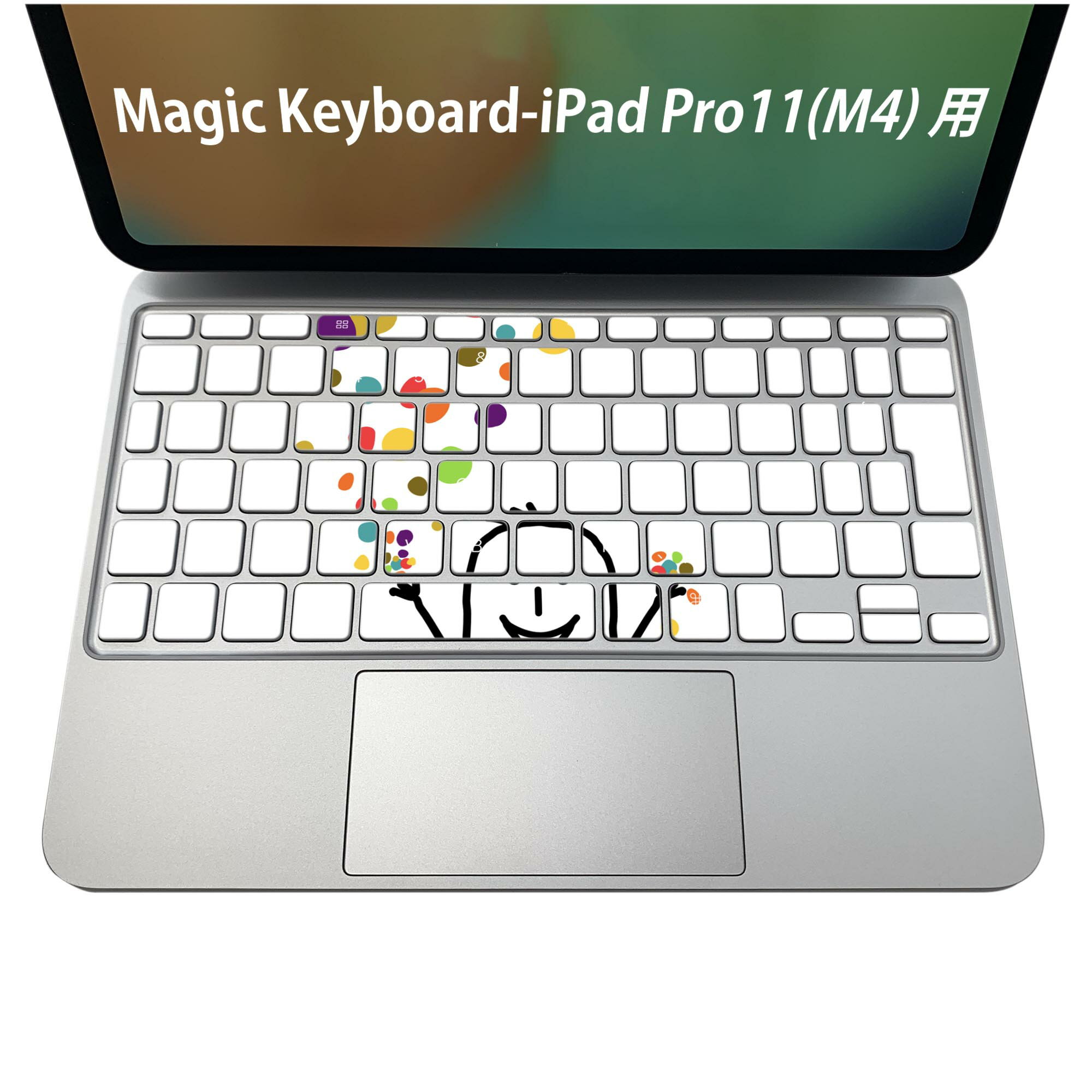 商品特徴・貼るだけでおしゃれに簡単着せ替え、iPadPro11・13（M4）Magic Keyboard KeyTop &nbsp; 全面デザインスキンシール！組み合わせ自由に選べるセット売り！・高精細プリントで写真と遜色がない仕上がり！ ...