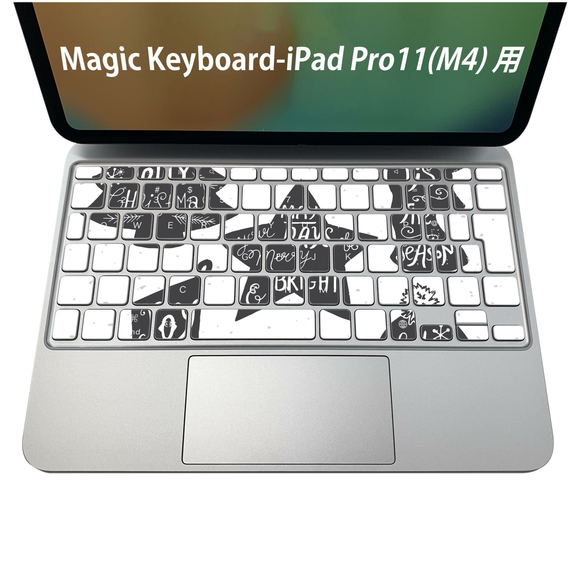 商品特徴・貼るだけでおしゃれに簡単着せ替え、iPadPro11・13（M4）Magic Keyboard KeyTop &nbsp; 全面デザインスキンシール！組み合わせ自由に選べるセット売り！・高精細プリントで写真と遜色がない仕上がり！ ...
