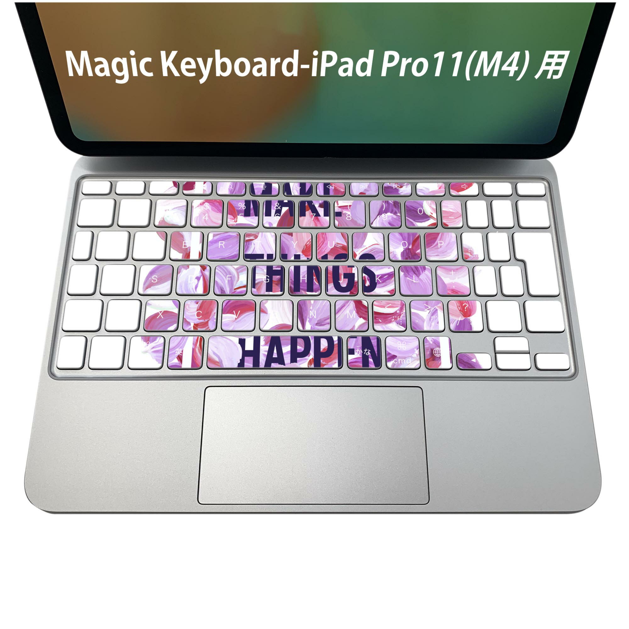 商品特徴・貼るだけでおしゃれに簡単着せ替え、iPadPro11・13（M4）Magic Keyboard KeyTop &nbsp; 全面デザインスキンシール！組み合わせ自由に選べるセット売り！・高精細プリントで写真と遜色がない仕上がり！ ...