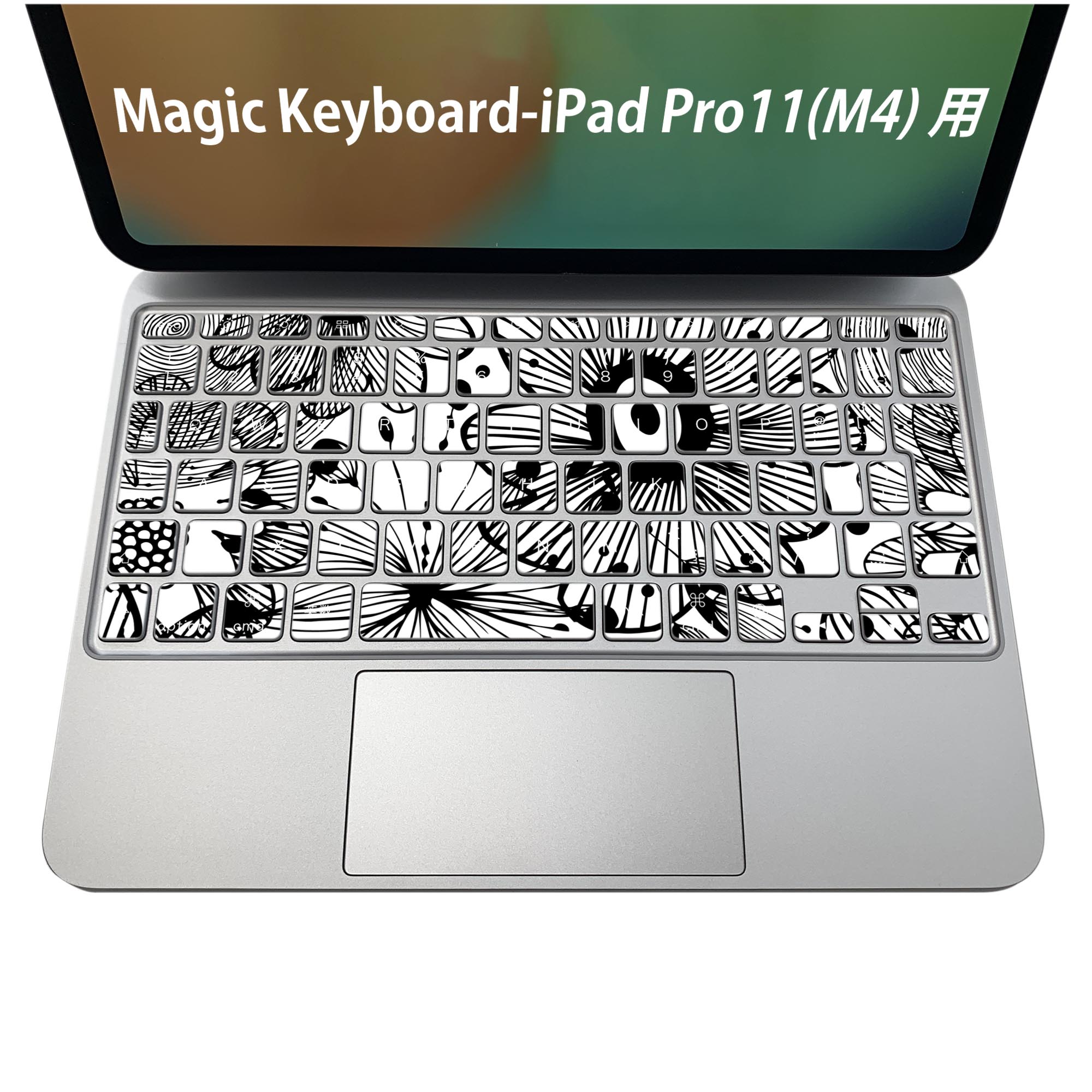 商品特徴・貼るだけでおしゃれに簡単着せ替え、iPadPro11・13（M4）Magic Keyboard KeyTop &nbsp; 全面デザインスキンシール！組み合わせ自由に選べるセット売り！・高精細プリントで写真と遜色がない仕上がり！ ...