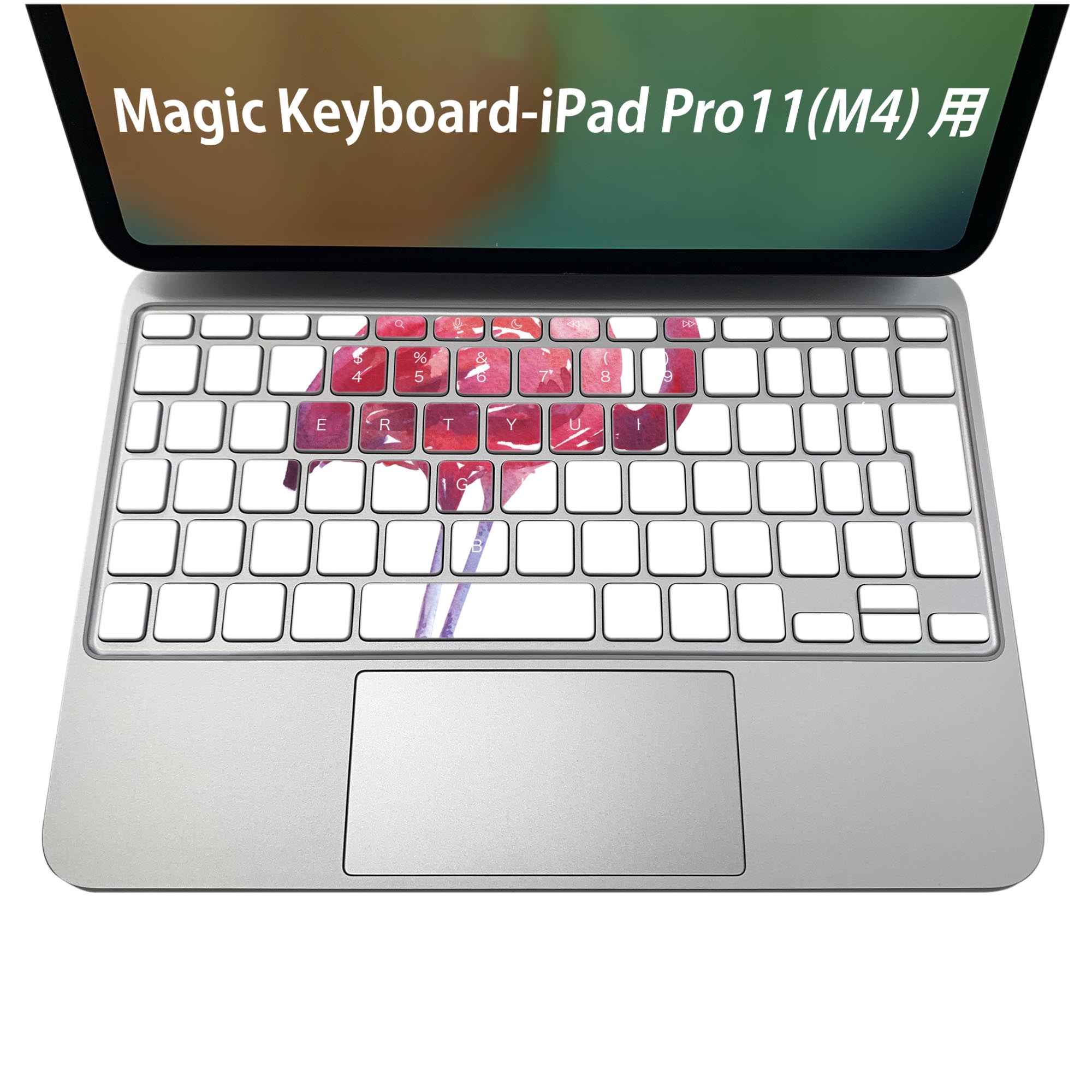 商品特徴・貼るだけでおしゃれに簡単着せ替え、iPadPro11・13（M4）Magic Keyboard KeyTop &nbsp; 全面デザインスキンシール！組み合わせ自由に選べるセット売り！・高精細プリントで写真と遜色がない仕上がり！ ...