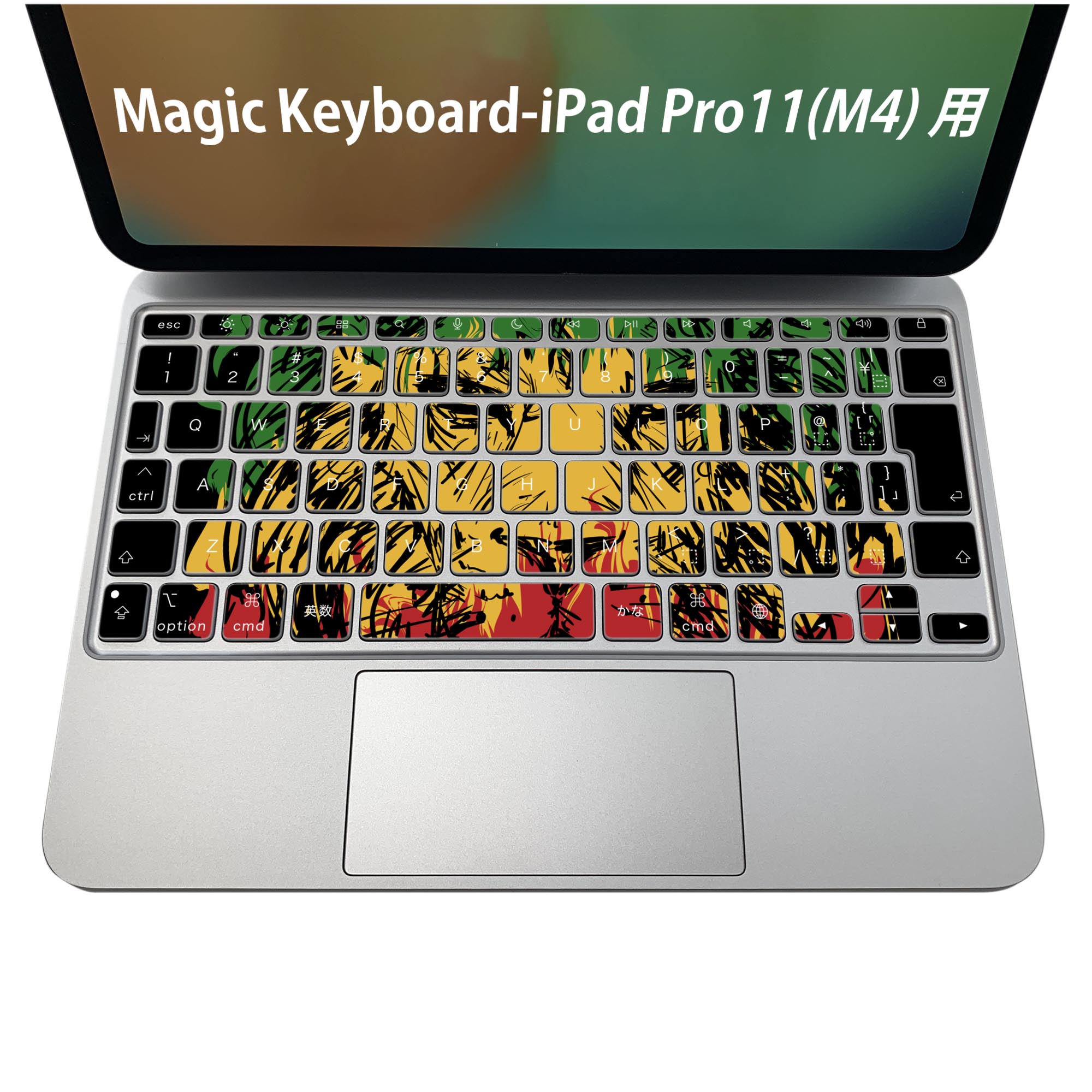商品特徴・貼るだけでおしゃれに簡単着せ替え、iPadPro11・13（M4）Magic Keyboard KeyTop &nbsp; 全面デザインスキンシール！組み合わせ自由に選べるセット売り！・高精細プリントで写真と遜色がない仕上がり！ ...