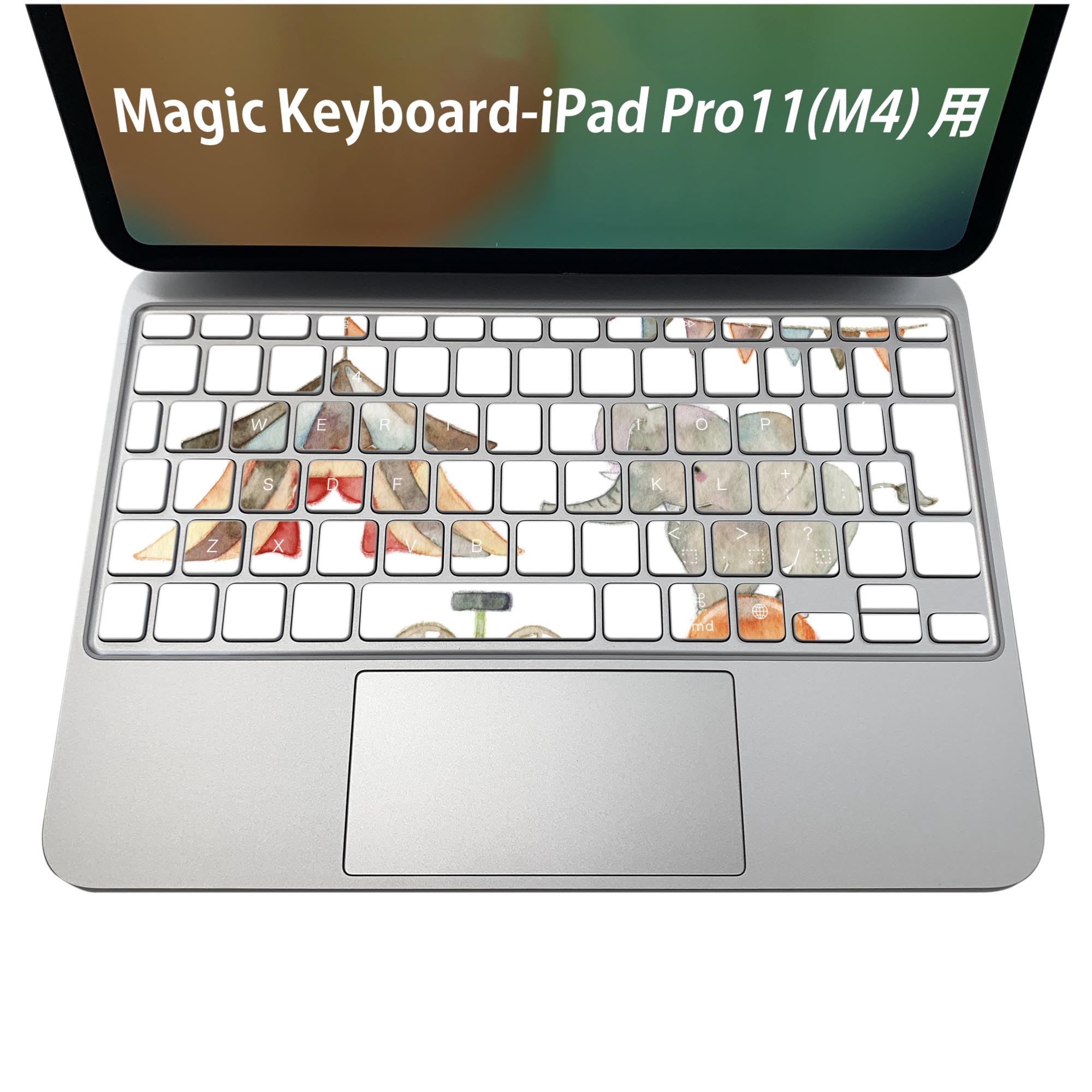 商品特徴・貼るだけでおしゃれに簡単着せ替え、iPadPro11・13（M4）Magic Keyboard KeyTop &nbsp; 全面デザインスキンシール！組み合わせ自由に選べるセット売り！・高精細プリントで写真と遜色がない仕上がり！ ...