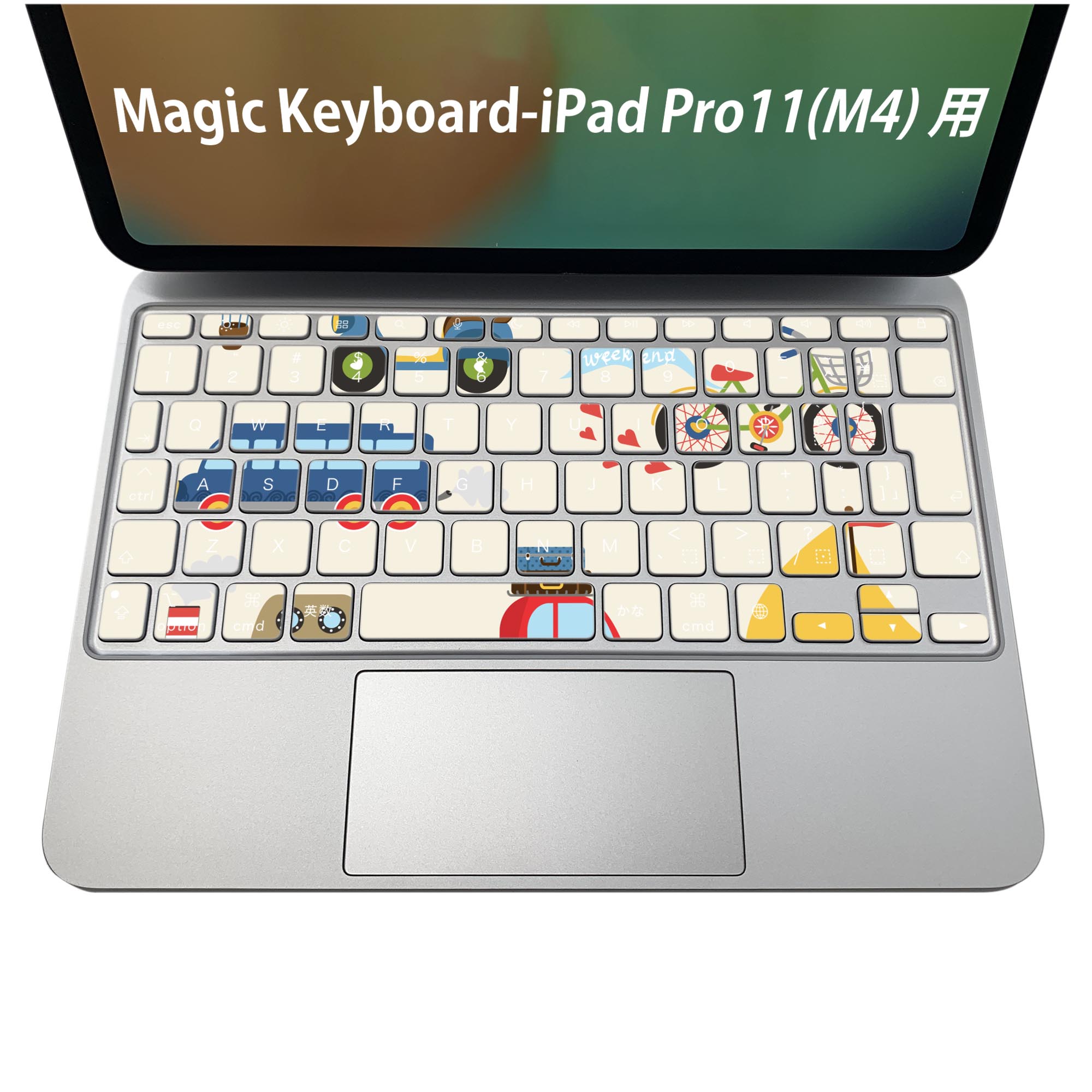 商品特徴・貼るだけでおしゃれに簡単着せ替え、iPadPro11・13（M4）Magic Keyboard KeyTop &nbsp; 全面デザインスキンシール！組み合わせ自由に選べるセット売り！・高精細プリントで写真と遜色がない仕上がり！ ...