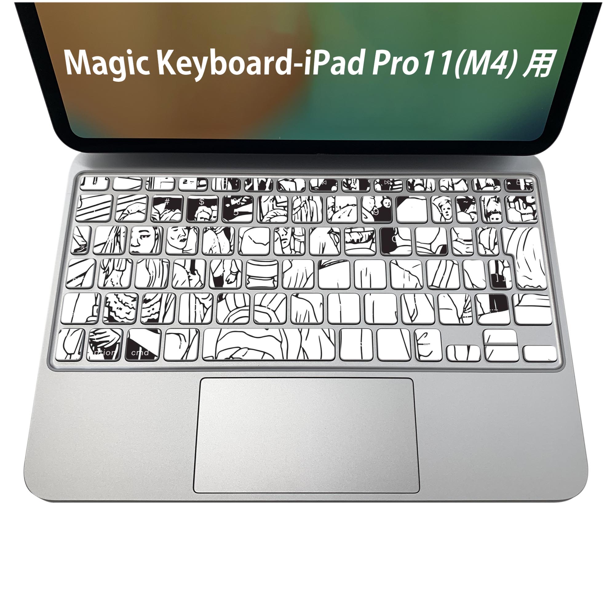 商品特徴・貼るだけでおしゃれに簡単着せ替え、iPadPro11・13（M4）Magic Keyboard KeyTop &nbsp; 全面デザインスキンシール！組み合わせ自由に選べるセット売り！・高精細プリントで写真と遜色がない仕上がり！ ...