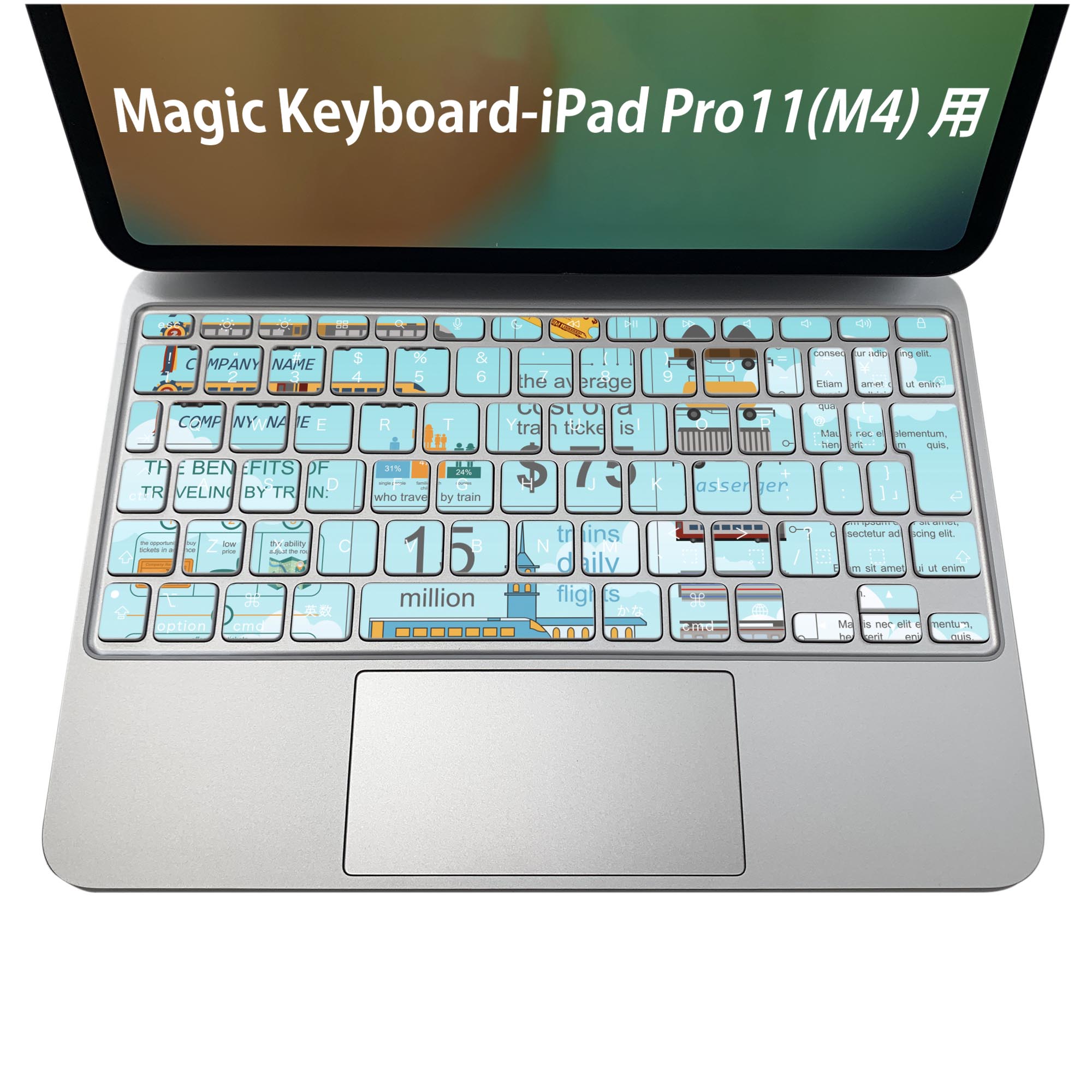 商品特徴・貼るだけでおしゃれに簡単着せ替え、iPadPro11・13（M4）Magic Keyboard KeyTop &nbsp; 全面デザインスキンシール！組み合わせ自由に選べるセット売り！・高精細プリントで写真と遜色がない仕上がり！ ...