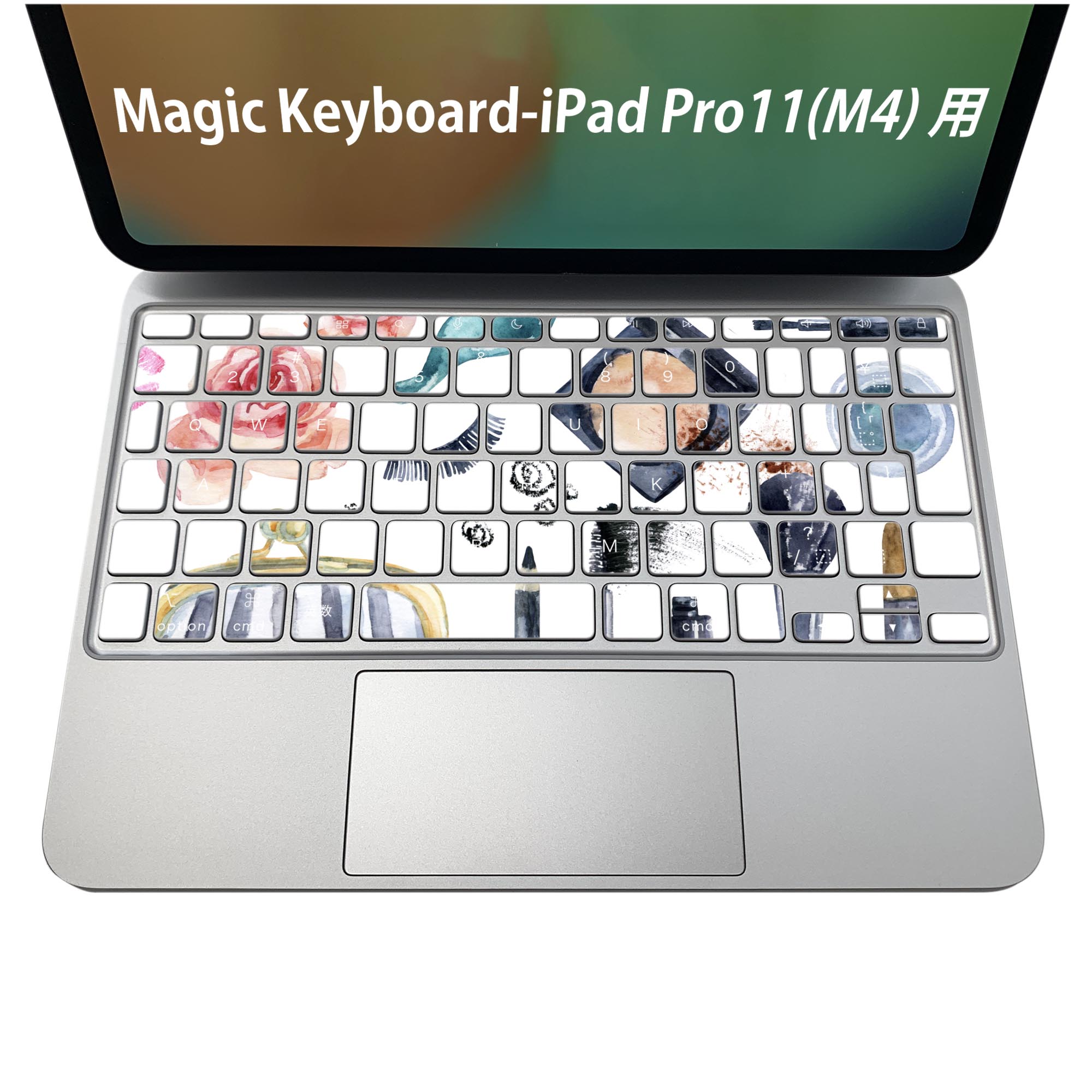 商品特徴・貼るだけでおしゃれに簡単着せ替え、iPadPro11・13（M4）Magic Keyboard KeyTop &nbsp; 全面デザインスキンシール！組み合わせ自由に選べるセット売り！・高精細プリントで写真と遜色がない仕上がり！ ...