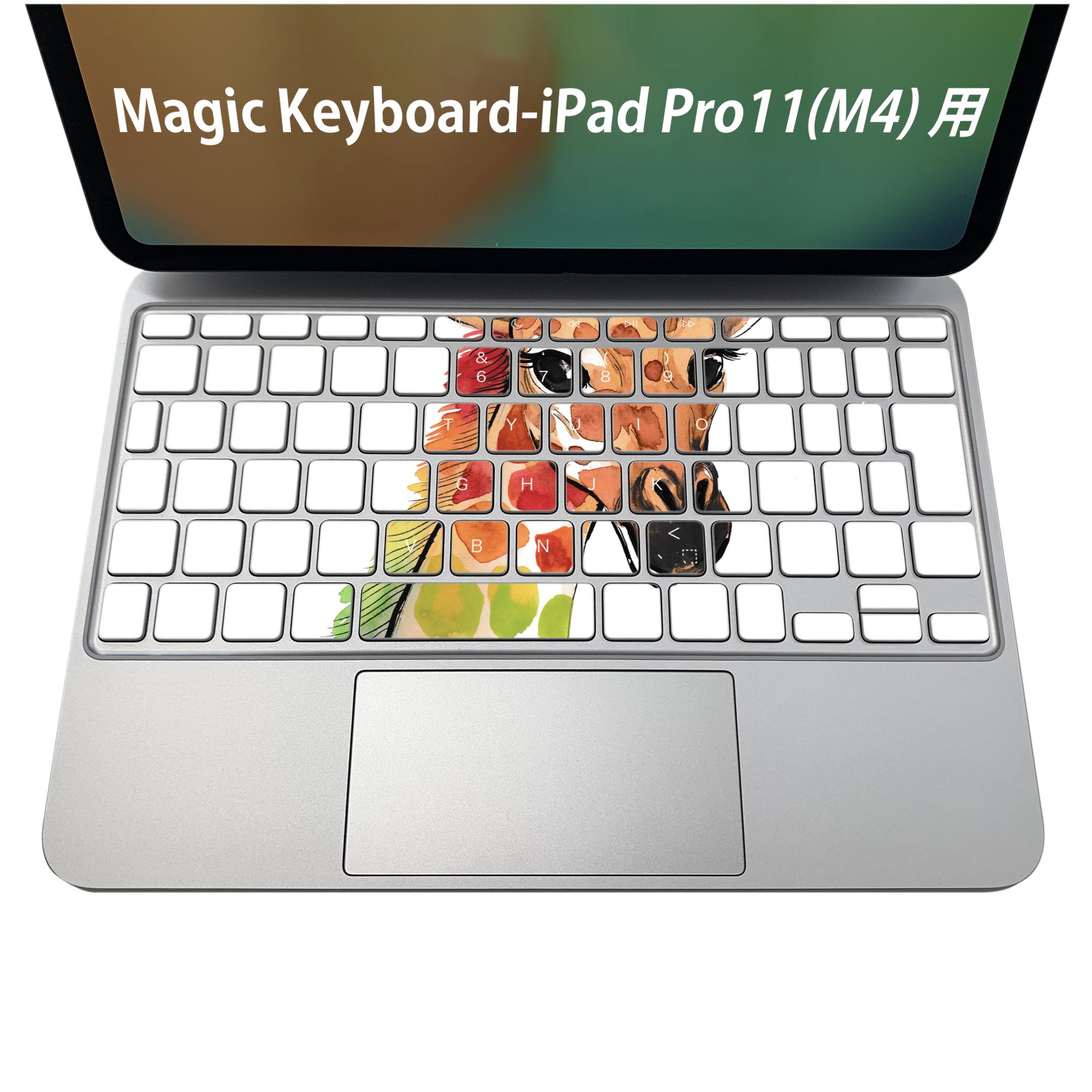 商品特徴・貼るだけでおしゃれに簡単着せ替え、iPadPro11・13（M4）Magic Keyboard KeyTop &nbsp; 全面デザインスキンシール！組み合わせ自由に選べるセット売り！・高精細プリントで写真と遜色がない仕上がり！ ...
