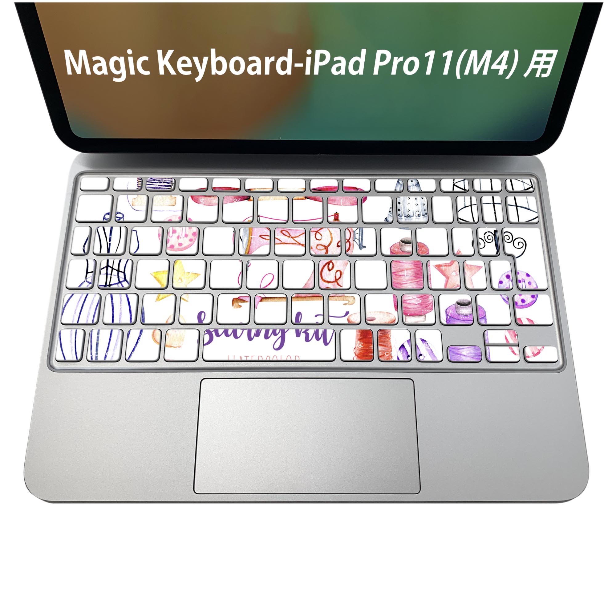 商品特徴・貼るだけでおしゃれに簡単着せ替え、iPadPro11・13（M4）Magic Keyboard KeyTop &nbsp; 全面デザインスキンシール！組み合わせ自由に選べるセット売り！・高精細プリントで写真と遜色がない仕上がり！ ...